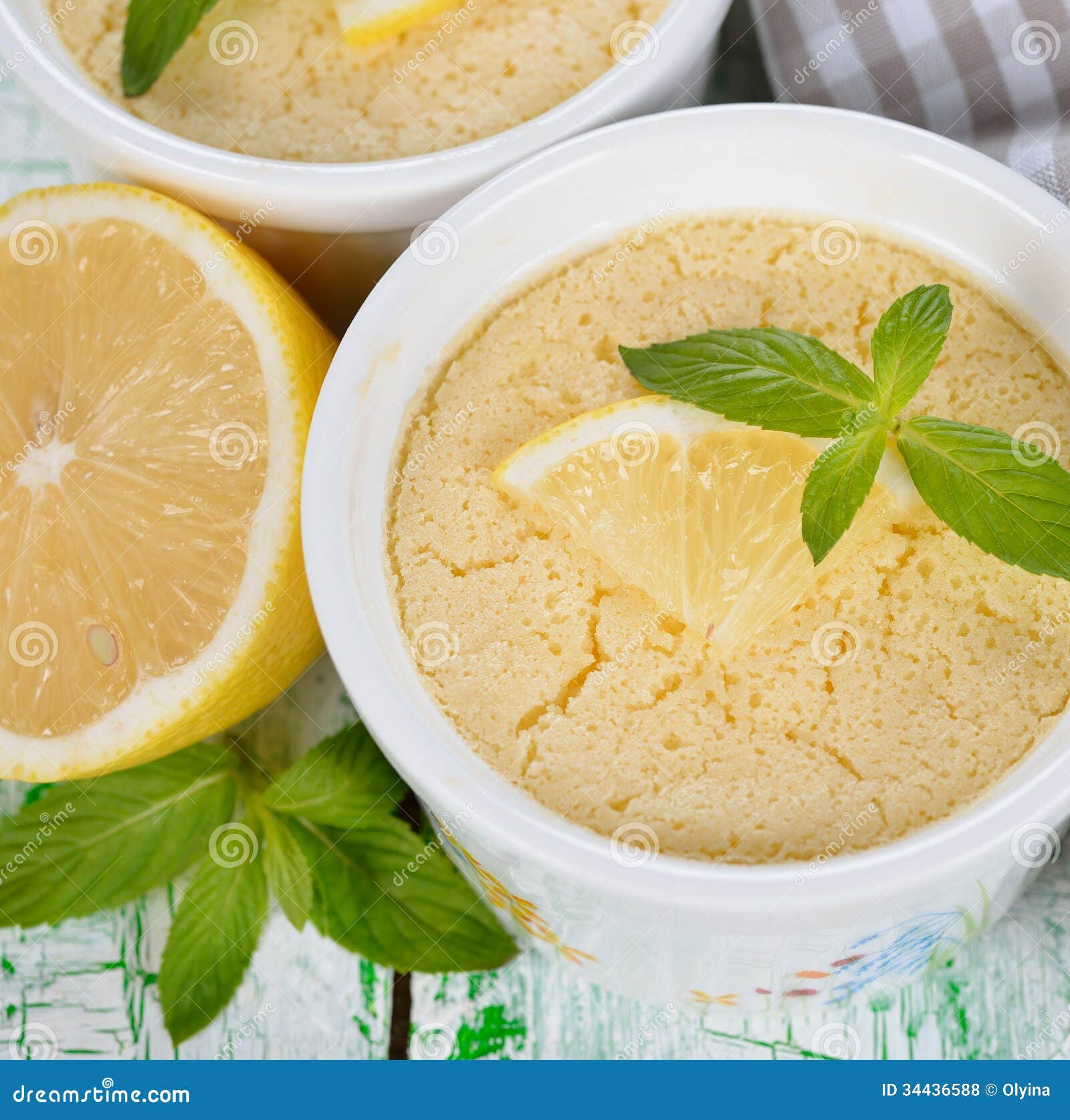 Lemon pudding stock photo. Image of meal, pudding, dessert - 34436588