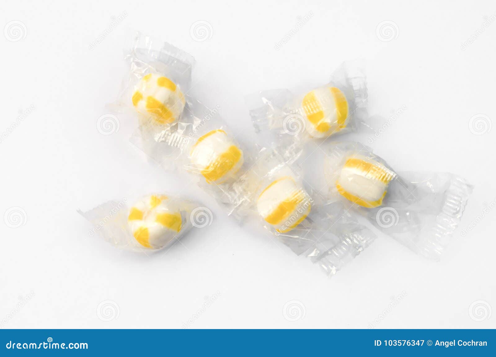 Lemon puff candies stock image. Image of cany, bright - 103576347