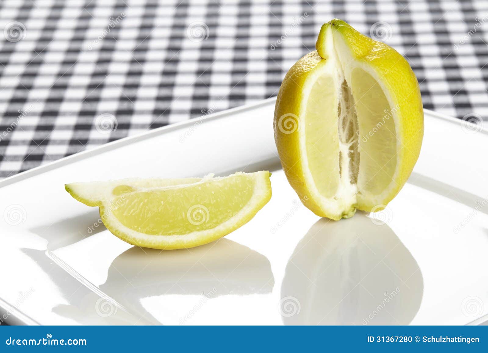 Lemon and a quarter stock photo. Image of sour, food - 31367280
