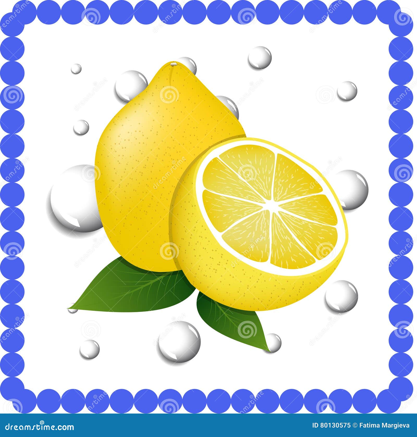 Lemon realistic icon stock vector. Illustration of food - 80130575