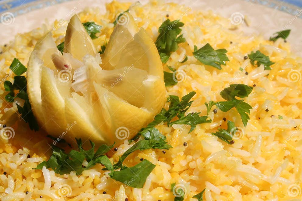 Lemon rice stock photo. Image of lemon, dish, traditional - 2332712