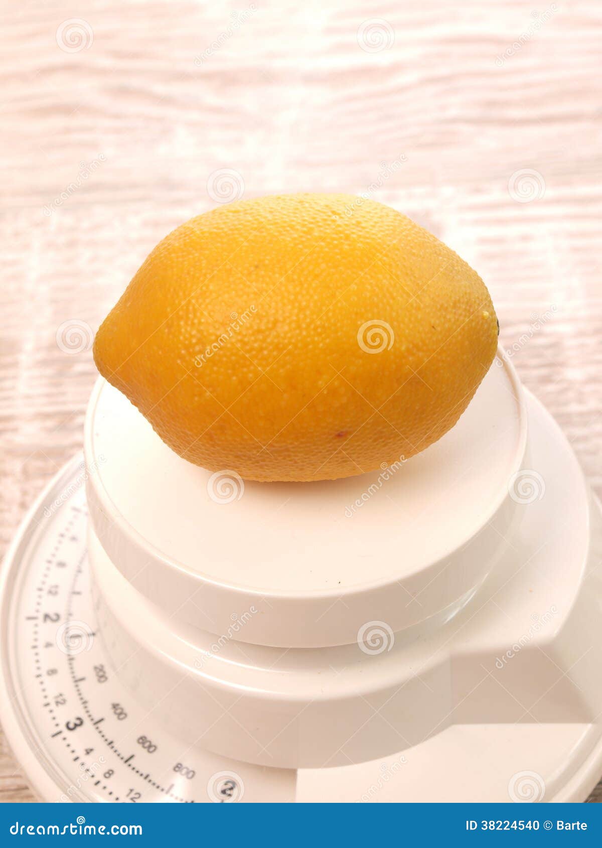 Lemon on a scale stock photo. Image of nutrition, weigh - 38224540