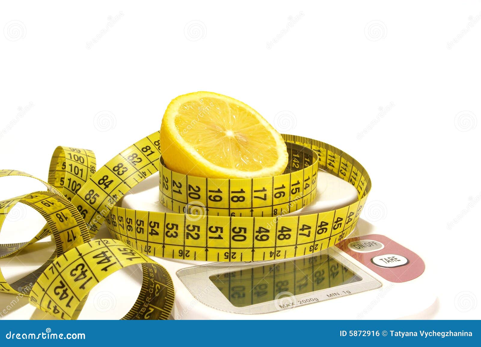 Lemon And Scale Isolated Picture. Image: 5872916