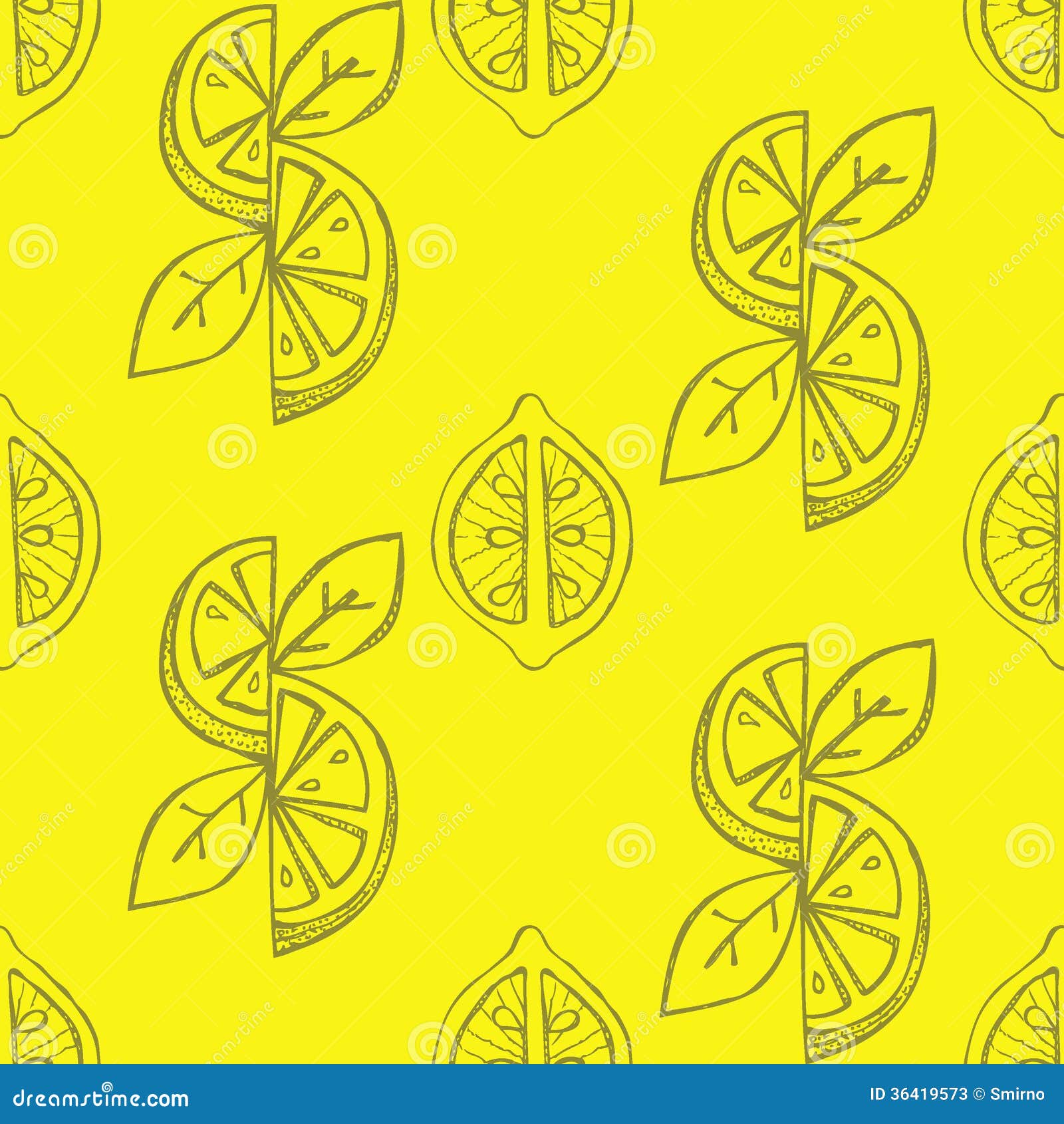 Lemon seamless background stock vector. Illustration of green - 36419573