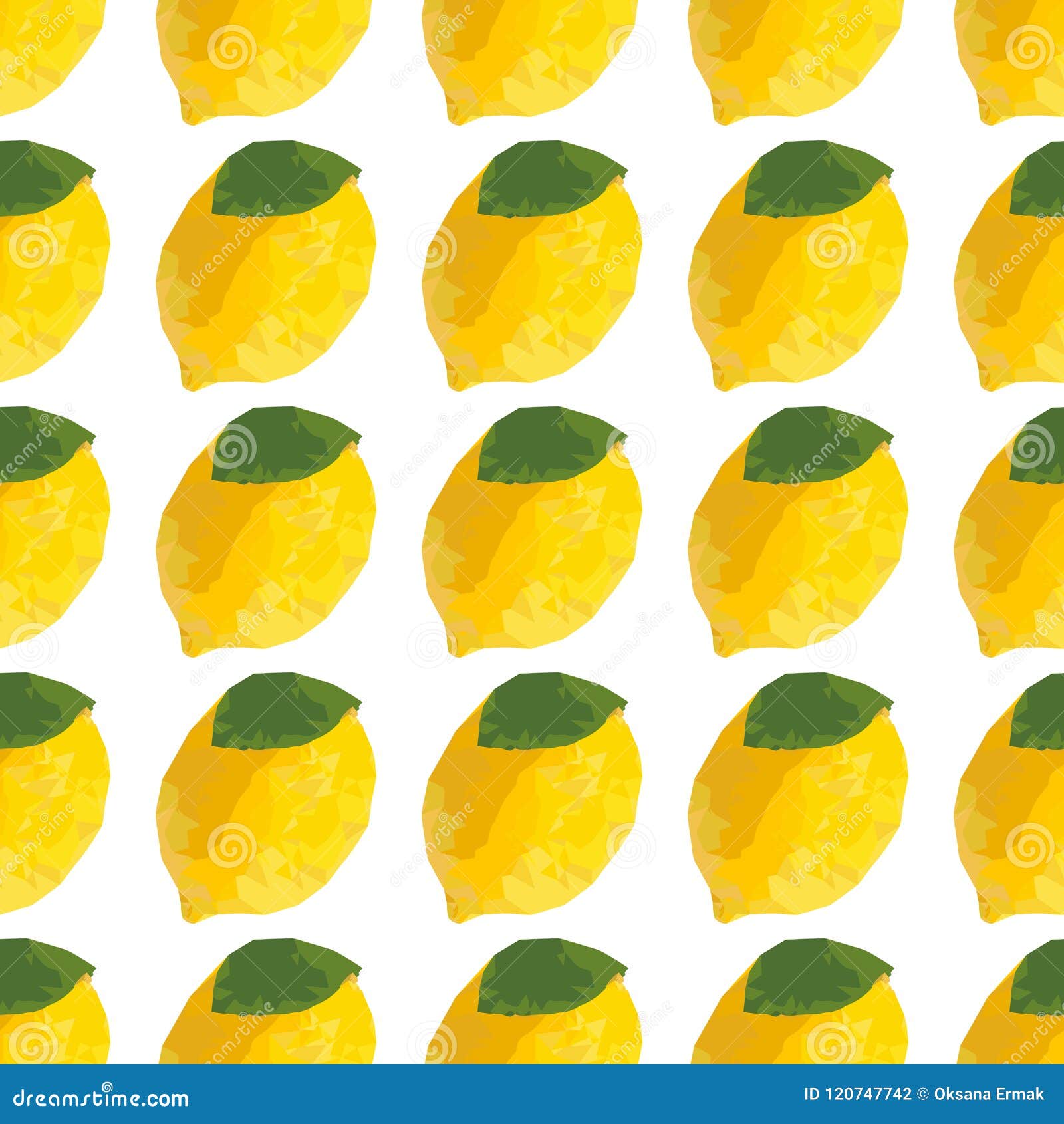 Lemon Seamless Pattern stock illustration. Illustration of exotic ...