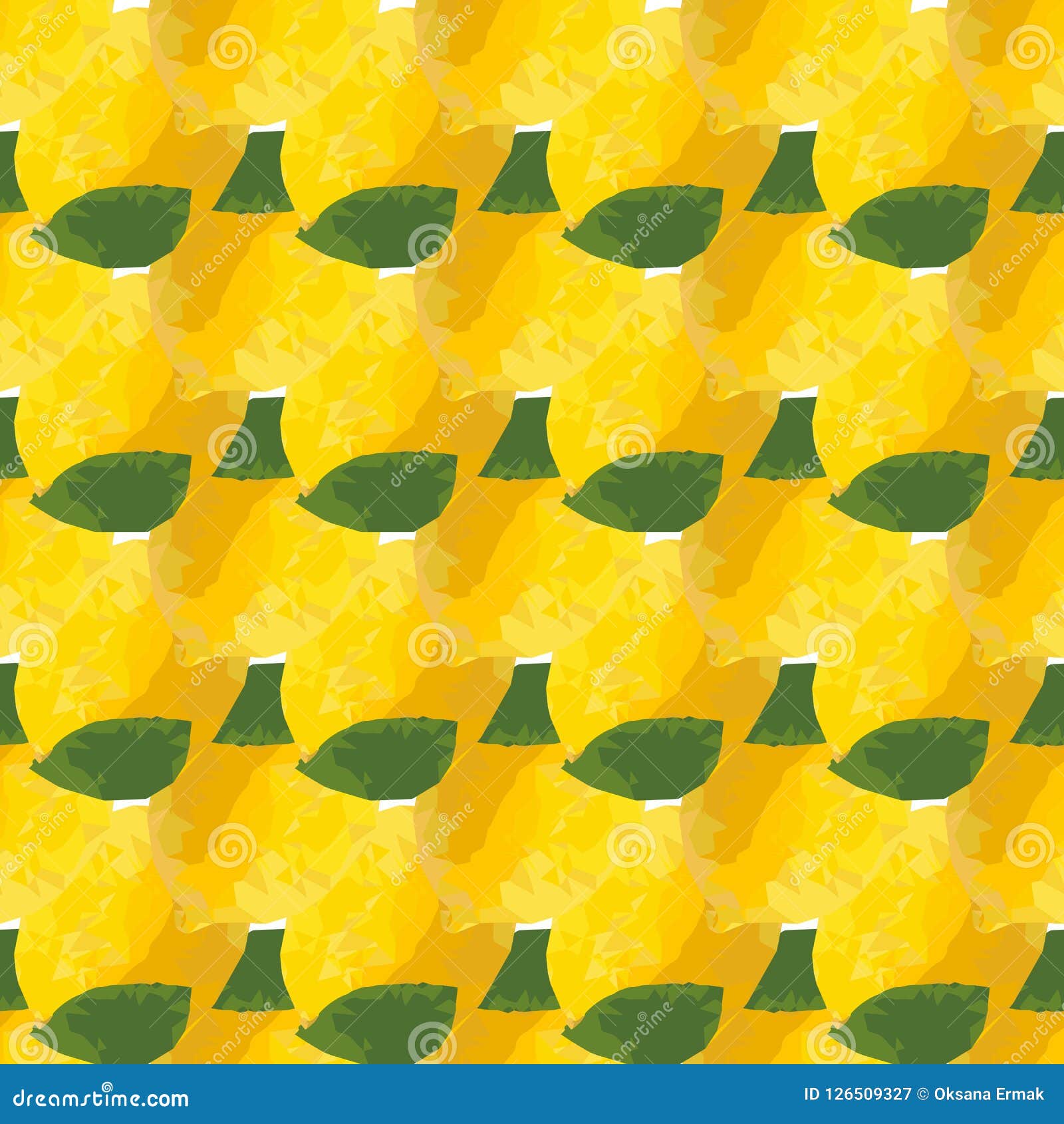 Lemon Seamless Pattern stock vector. Illustration of endless - 126509327
