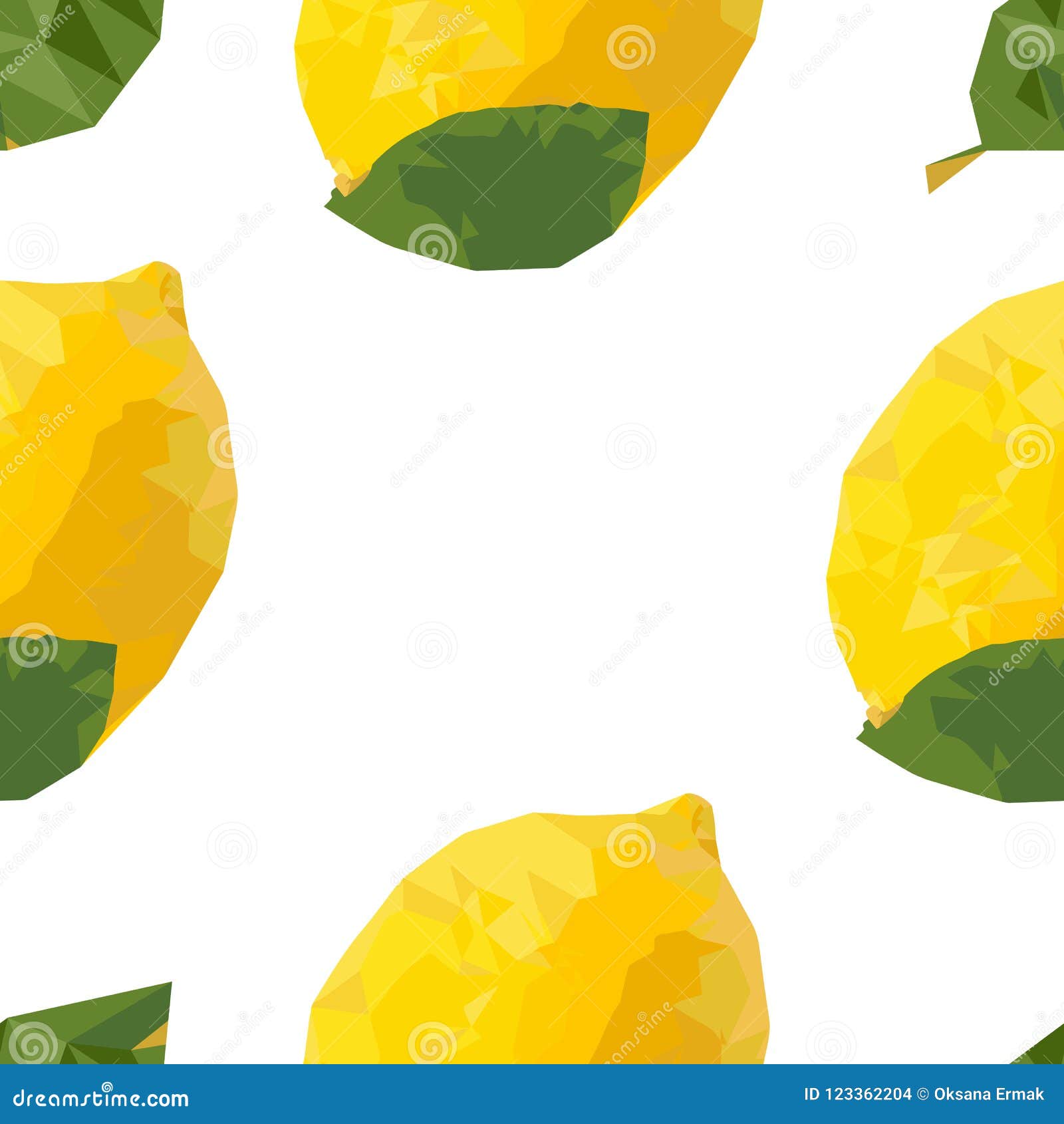 Lemon Seamless Pattern stock vector. Illustration of bright - 123362204