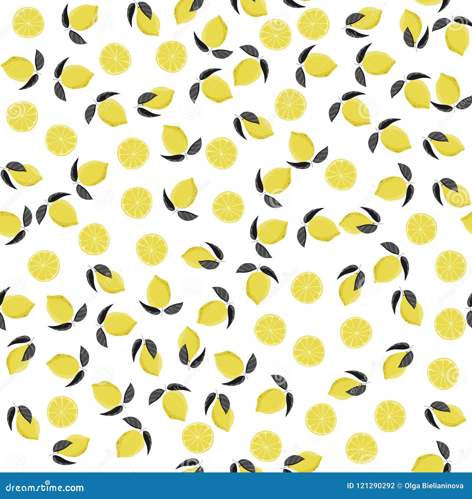 Lemon Seamless Pattern. Summer Floral Background Stock Vector ...