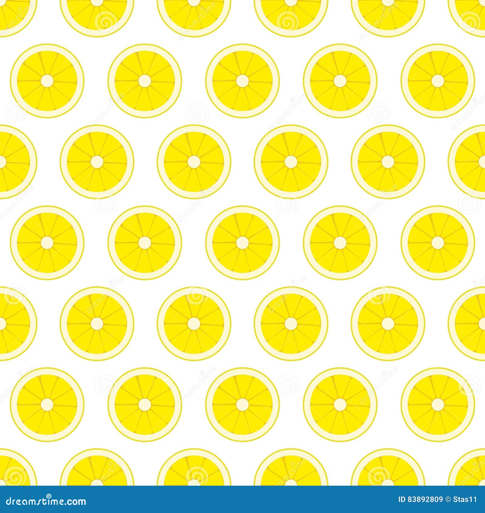 Lemon Seamless Pattern on a White Background. Vector Illustration Stock ...