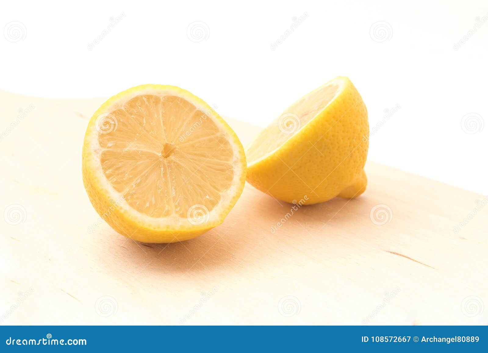 Lemon in the Section on the Board Stock Image - Image of sliced ...