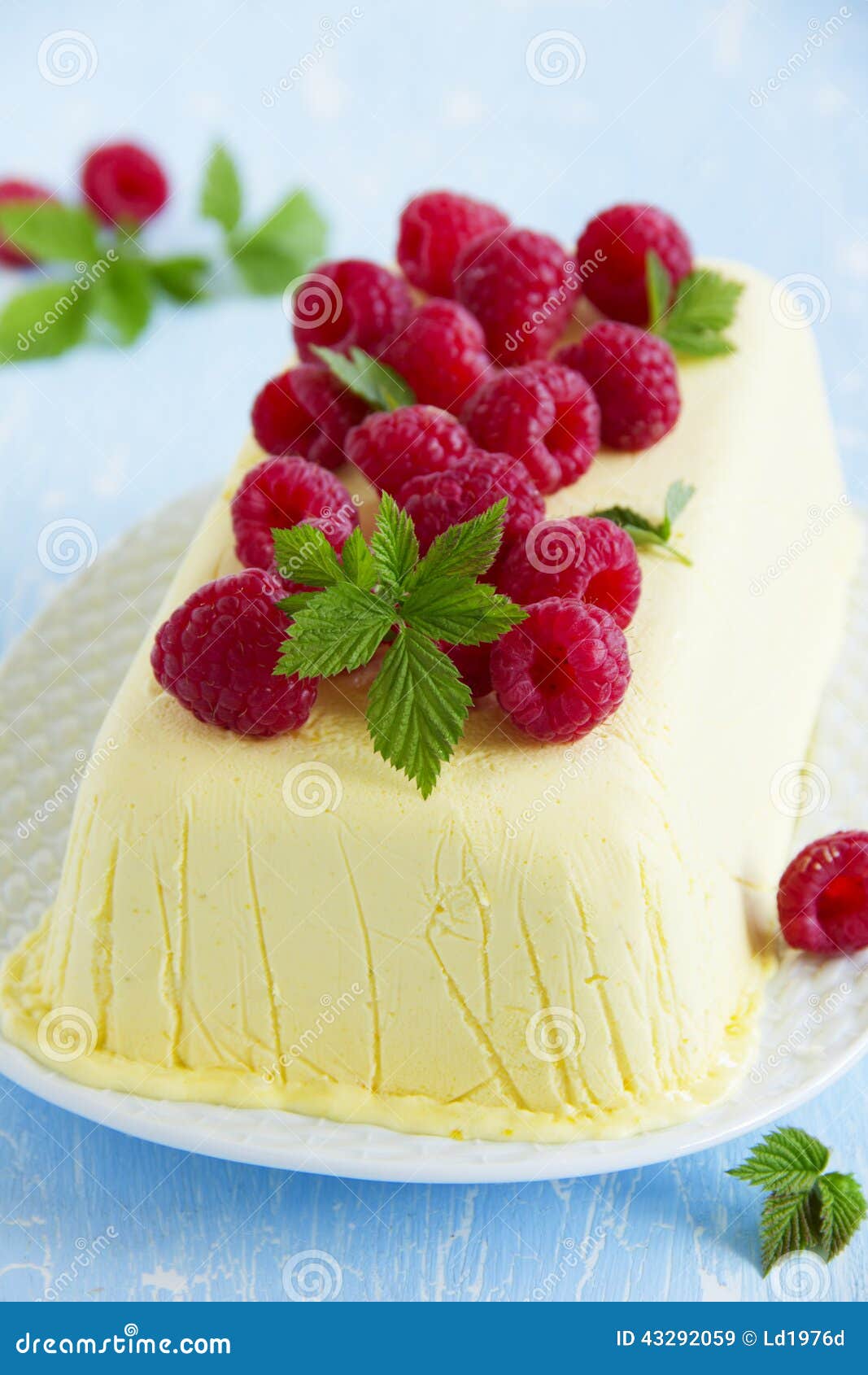 Lemon Semifreddo stock image. Image of cold, meringue - 43292059