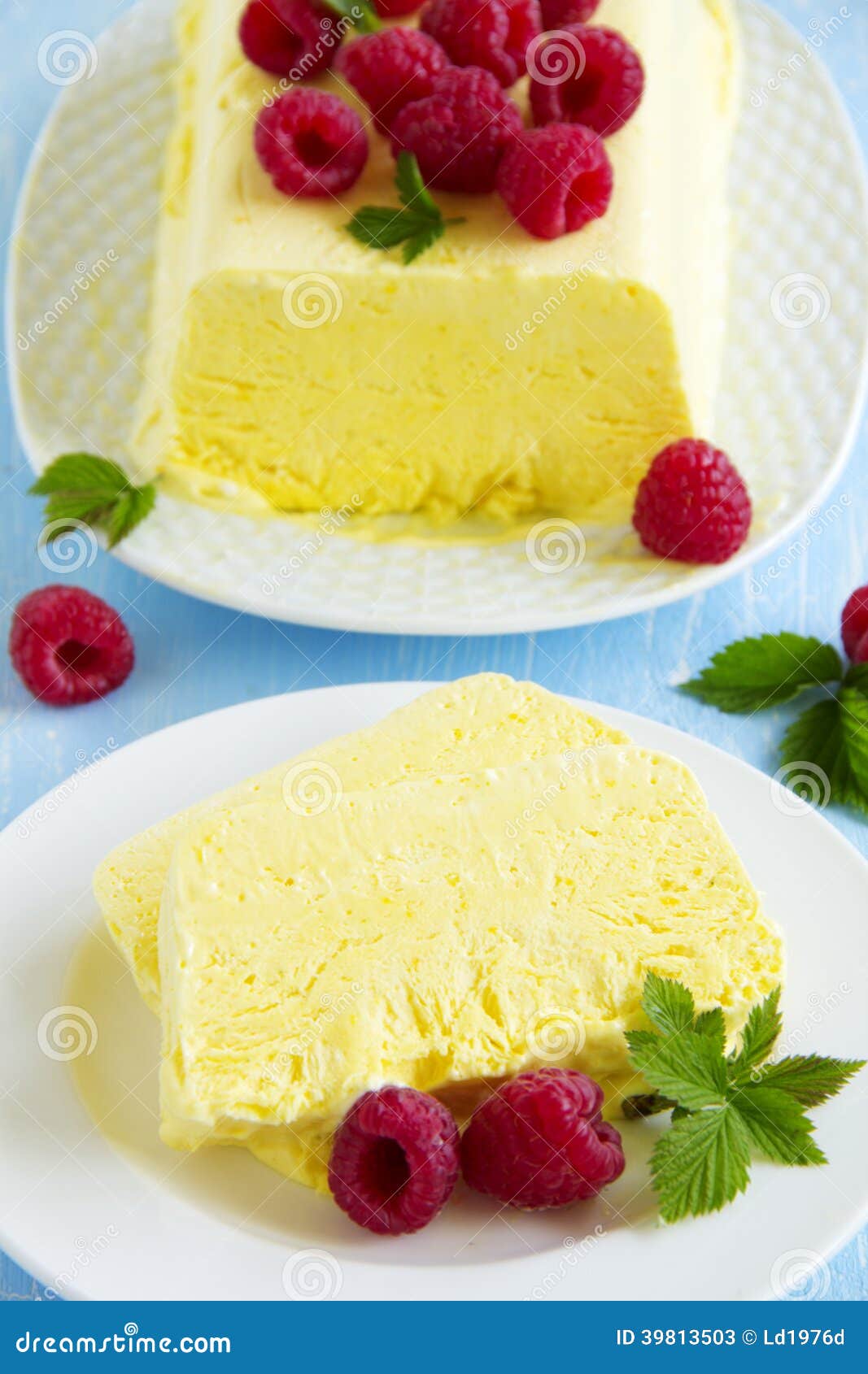 Lemon Semifreddo stock image. Image of product, cream - 39813503