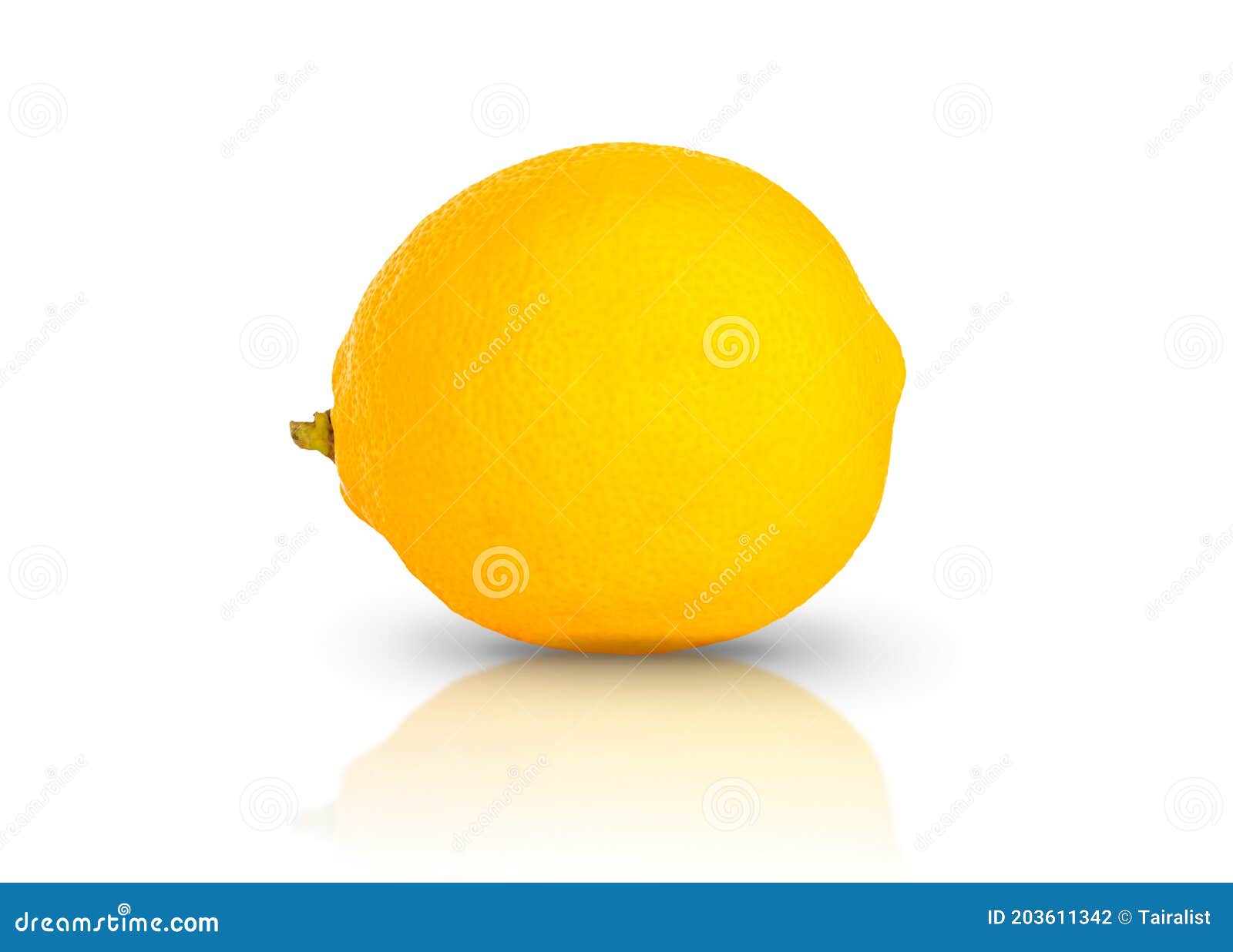 Lemon with Shadow and Reflection Stock Photo - Image of life, diet ...