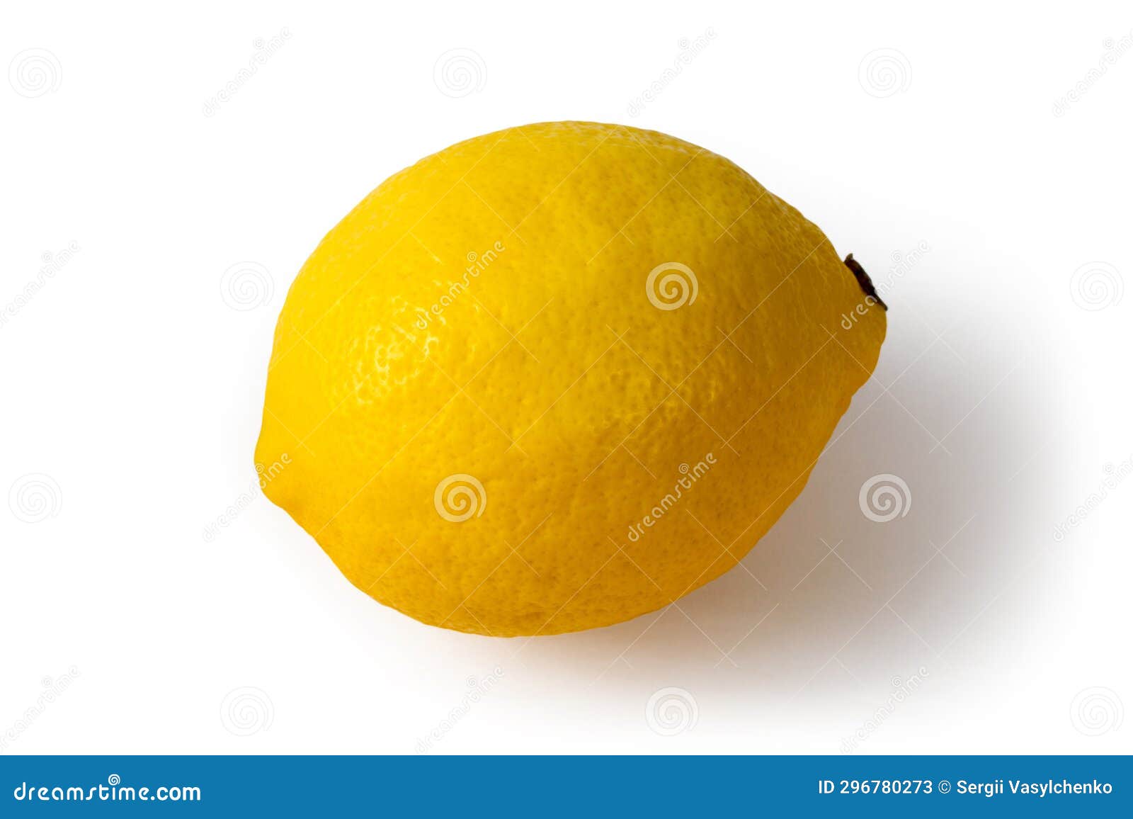 Lemon with Shadow on White Background. Stock Image - Image of sour ...