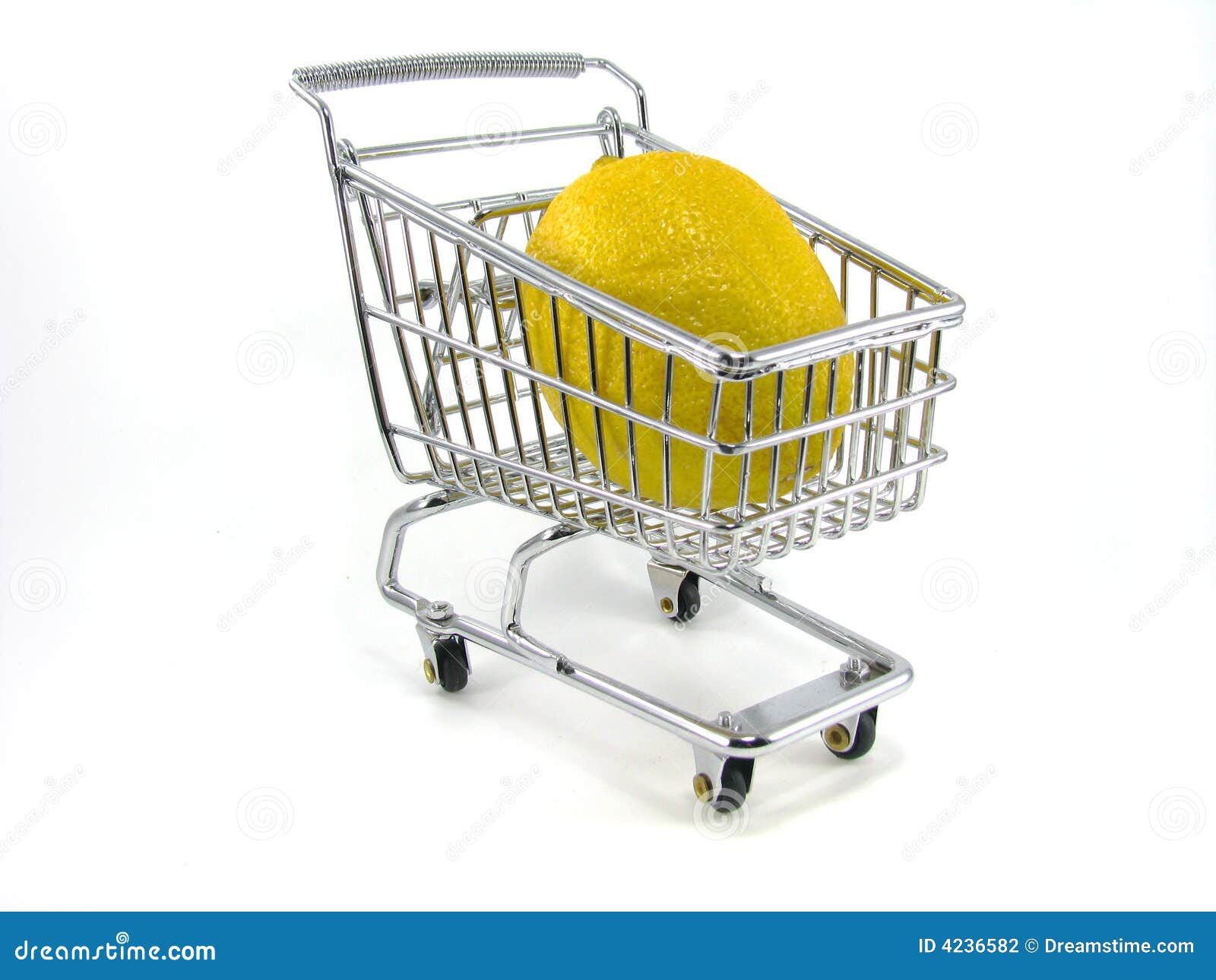 Lemon in Shopping Cart stock photo. Image of taste, store - 4236582