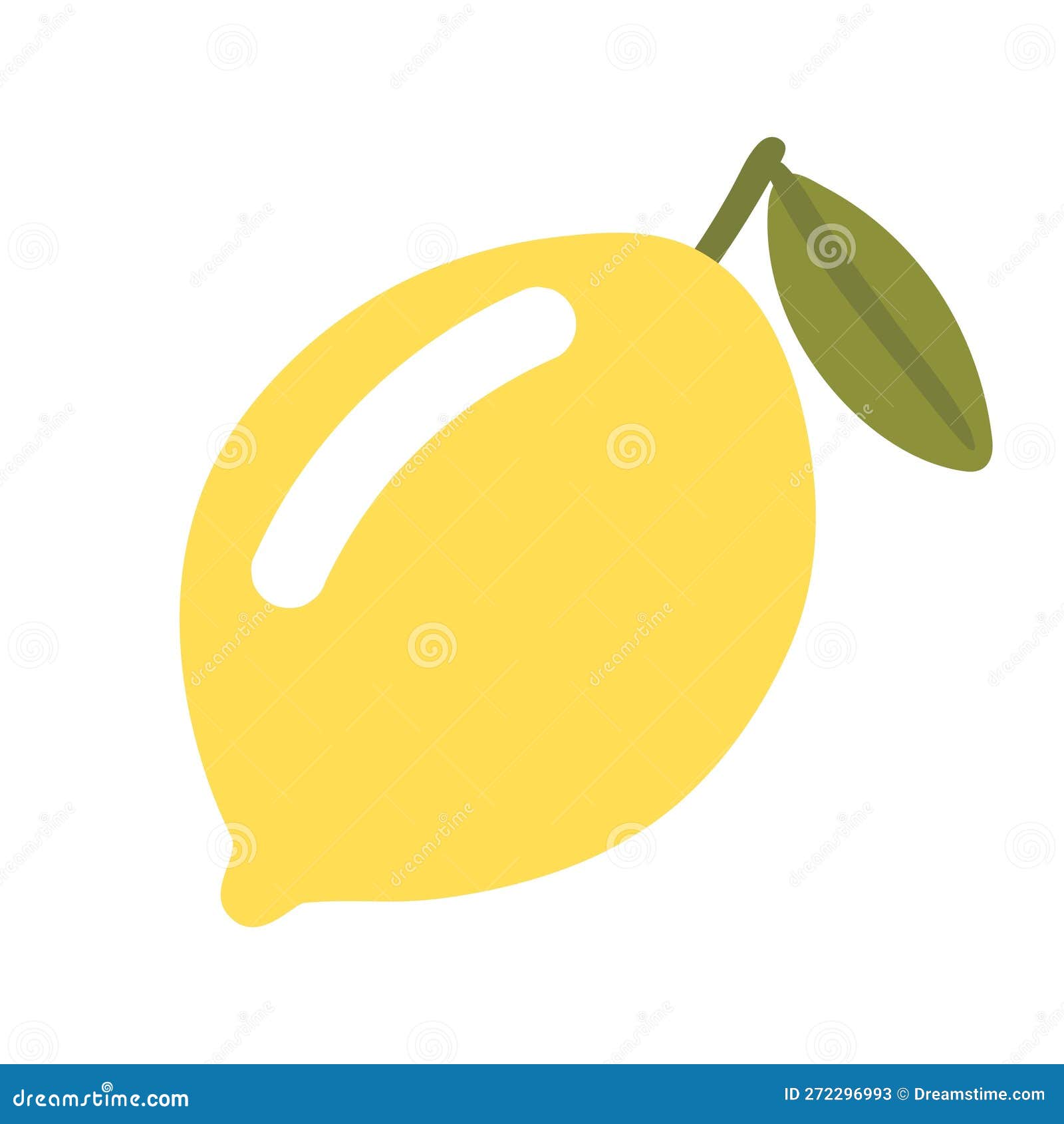 Lemon in a Simple Flat Style Stock Vector - Illustration of diet, white ...