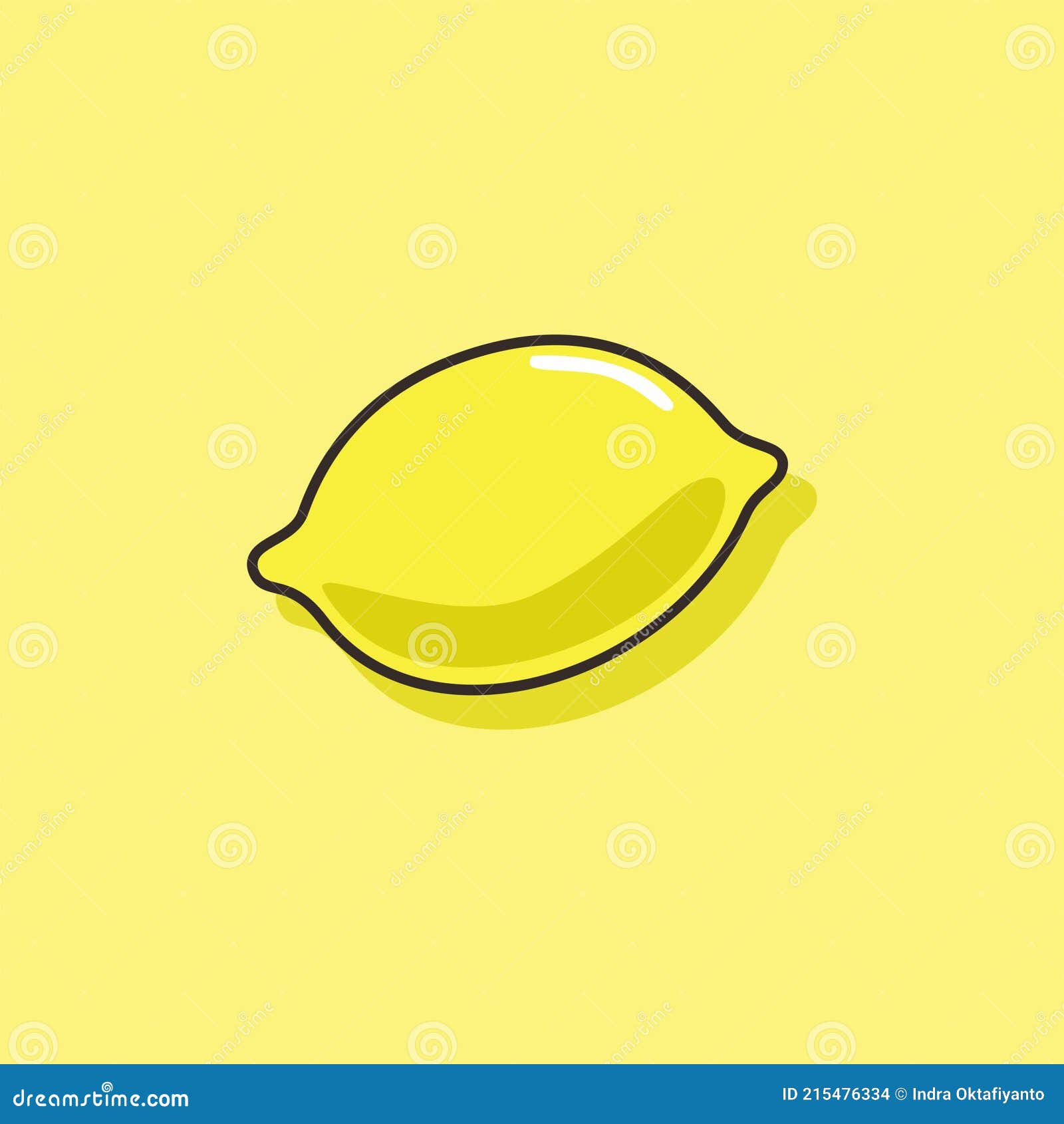 Lemon Simple Vector Illustration Stock Vector - Illustration of simple ...