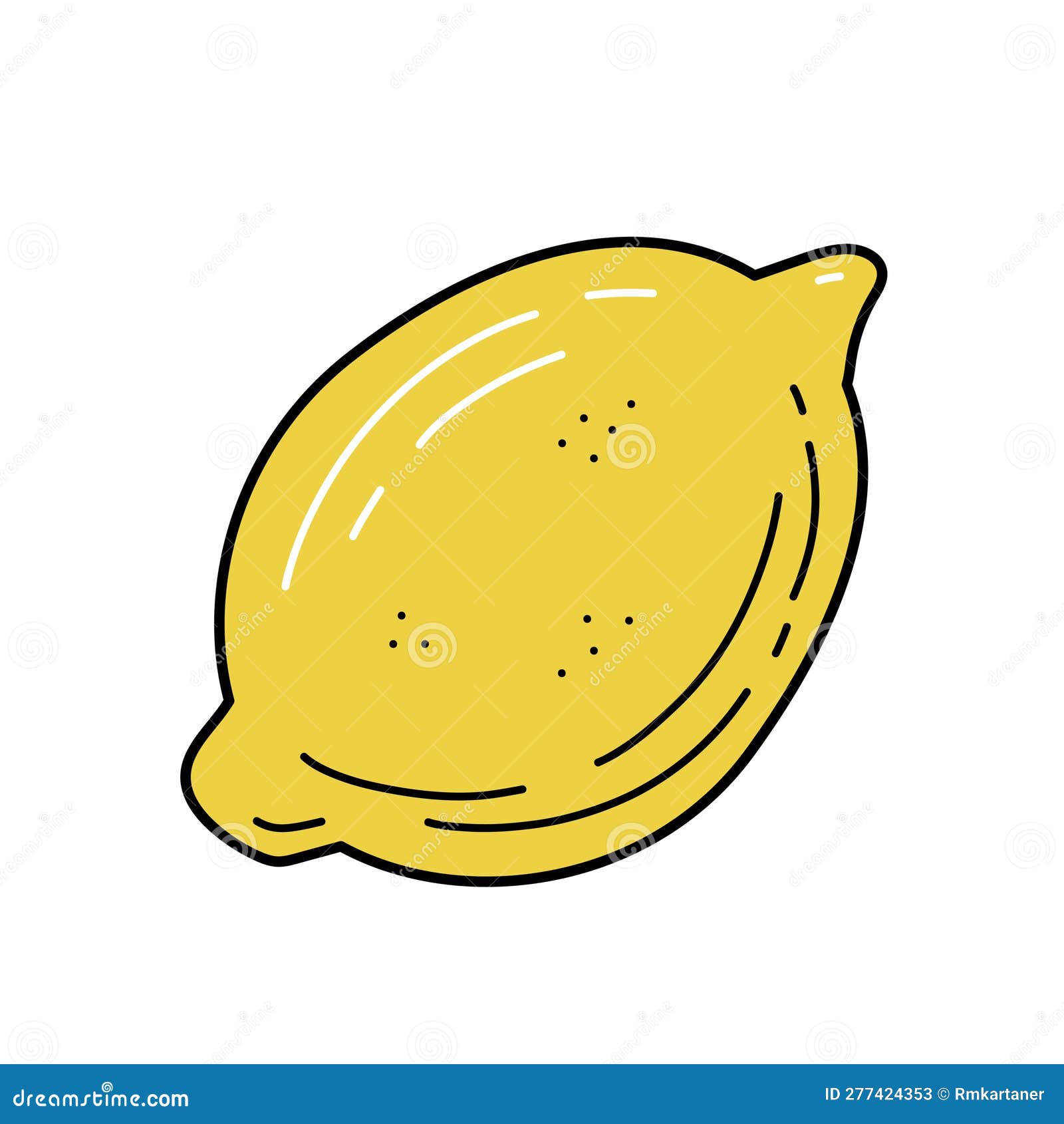 Lemon Sketch. Vector Hand Drawn Illustration Stock Vector ...