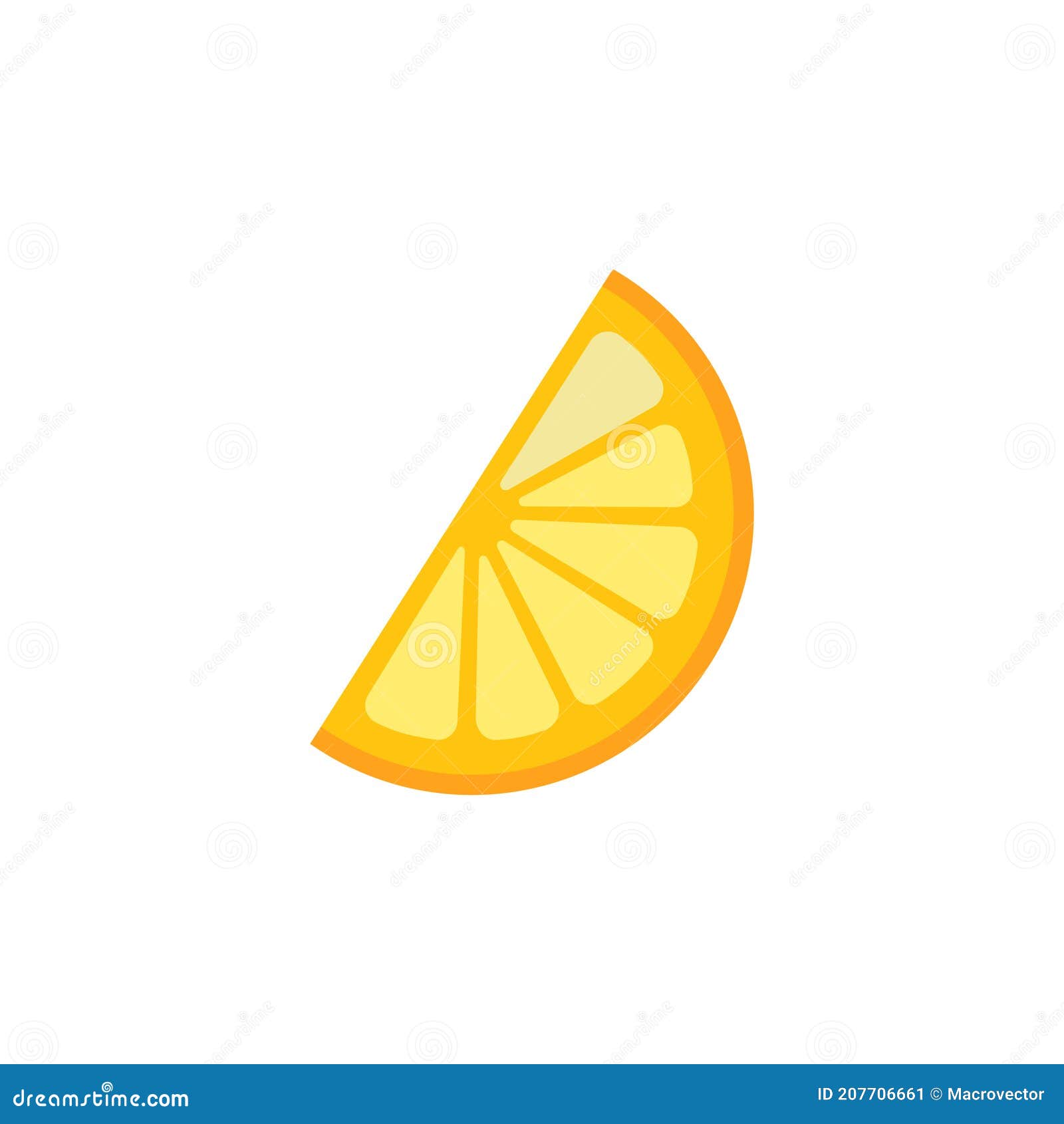 Lemon Slice Icon stock illustration. Illustration of meal - 207706661