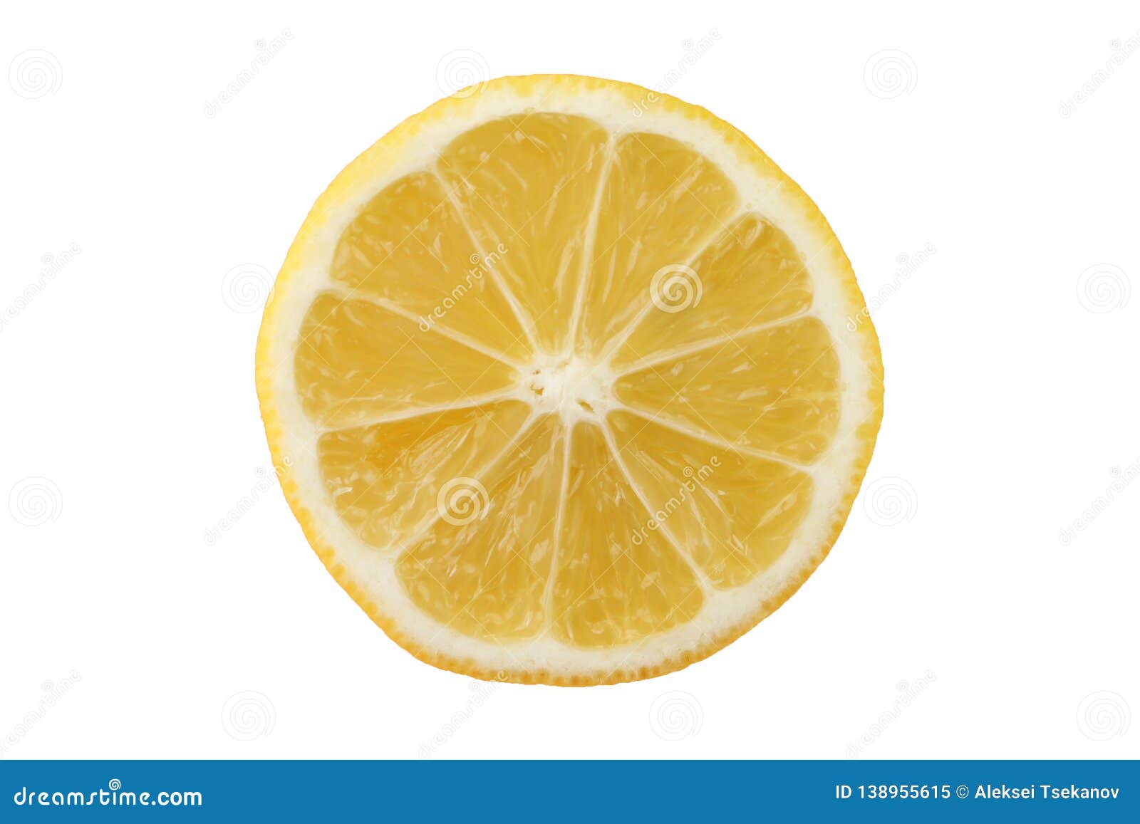 Lemon Slice Isolated Top View . Lemon Texture Stock Image - Image of ...