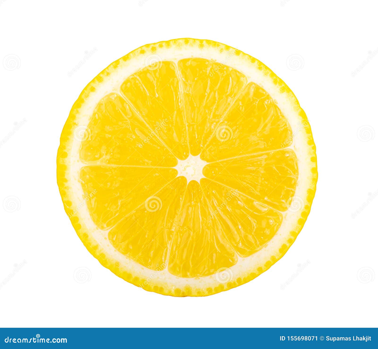 Lemon Slice Isolated on White Stock Image - Image of citrus, food ...