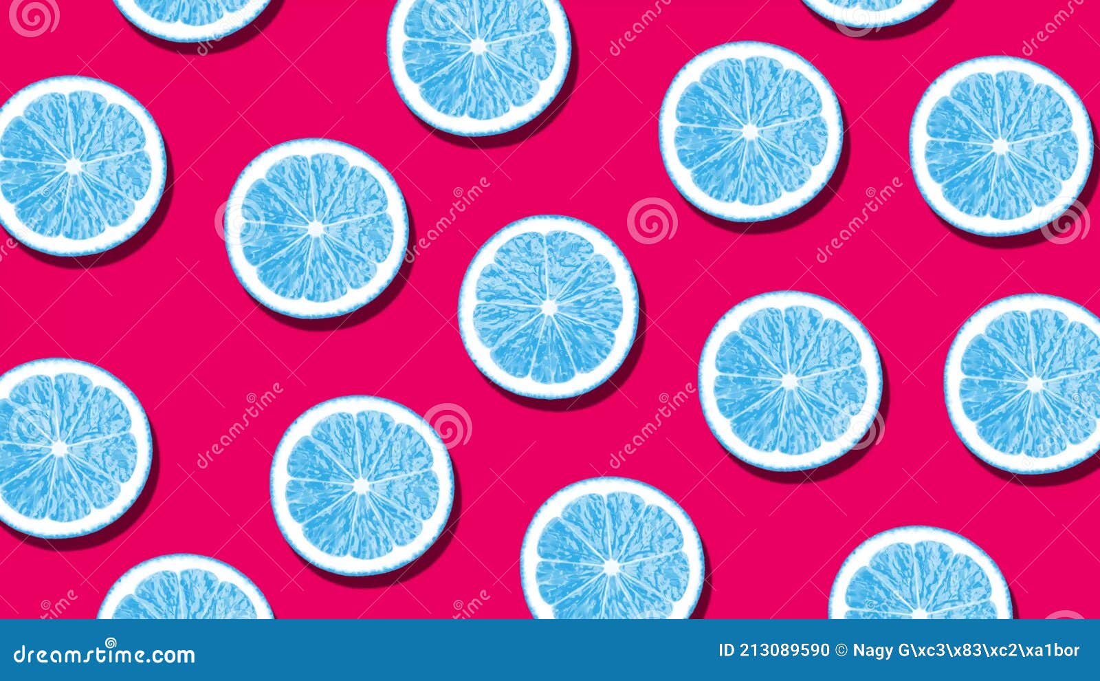 LEMON SLICE SURREAL MOTION ILLUSTRATION. PSYCHEDELIC PATTERN. Stock ...