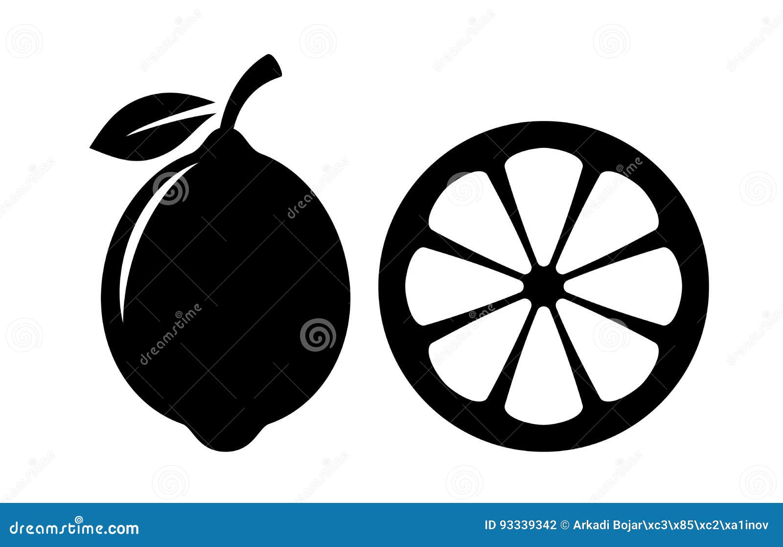Lemon slice vector icon stock vector. Illustration of juice - 93339342