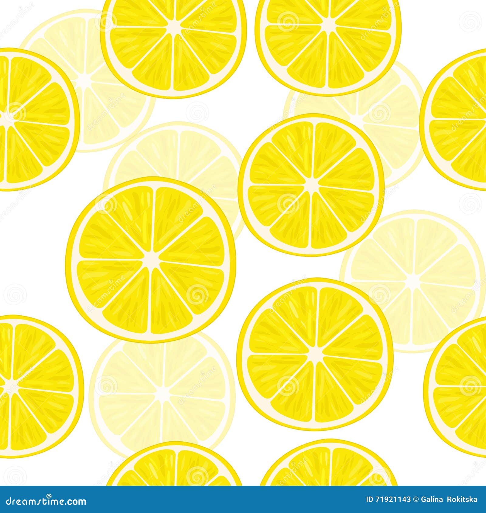 Lemon slices. Pattern. stock vector. Illustration of fruity - 71921143