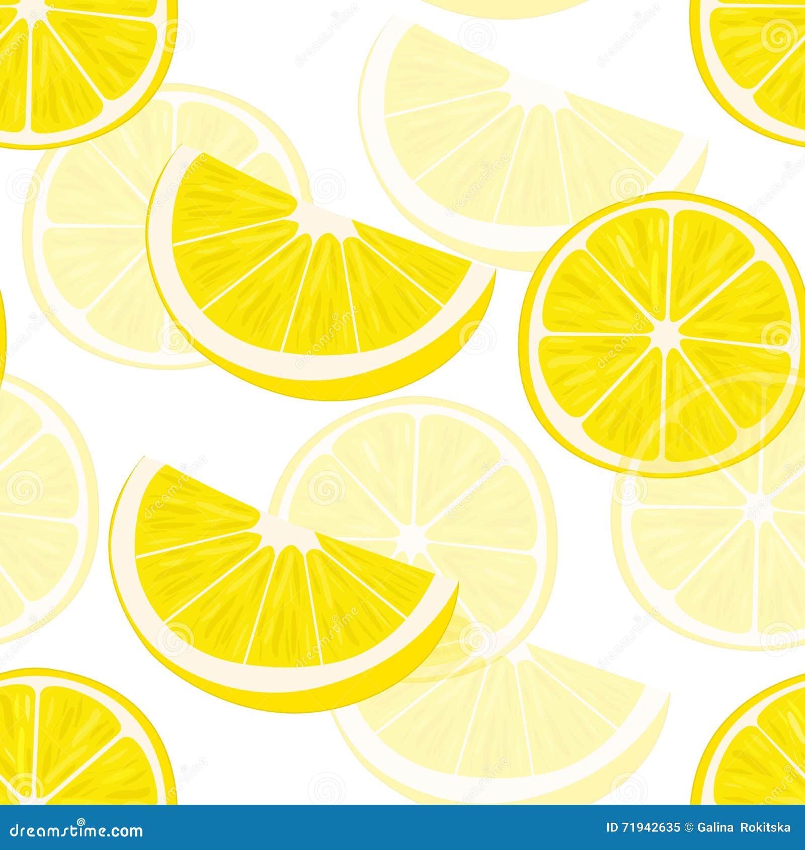 Lemon slices. Pattern. stock vector. Illustration of organic - 71942635