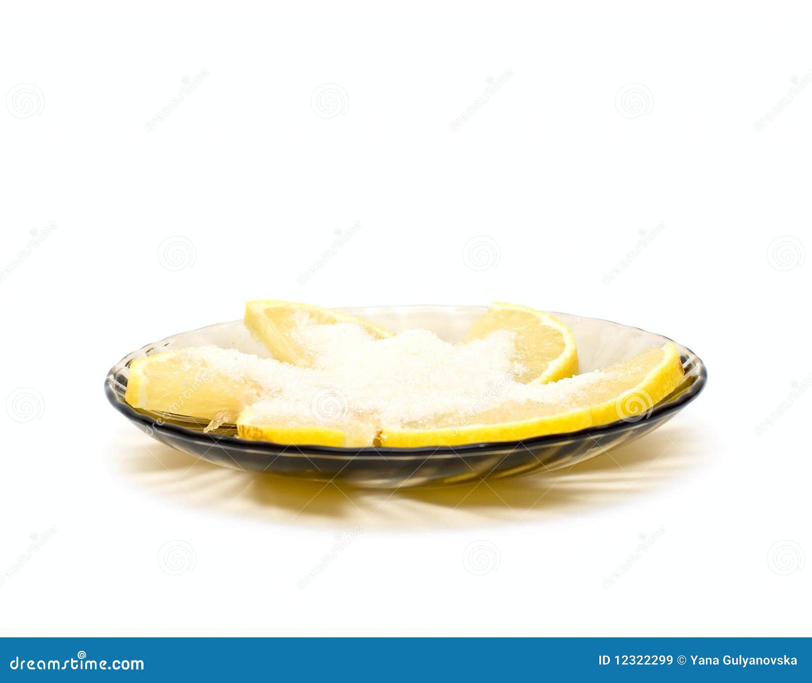 Lemon slices on plate stock image. Image of glass, sparkle - 12322299
