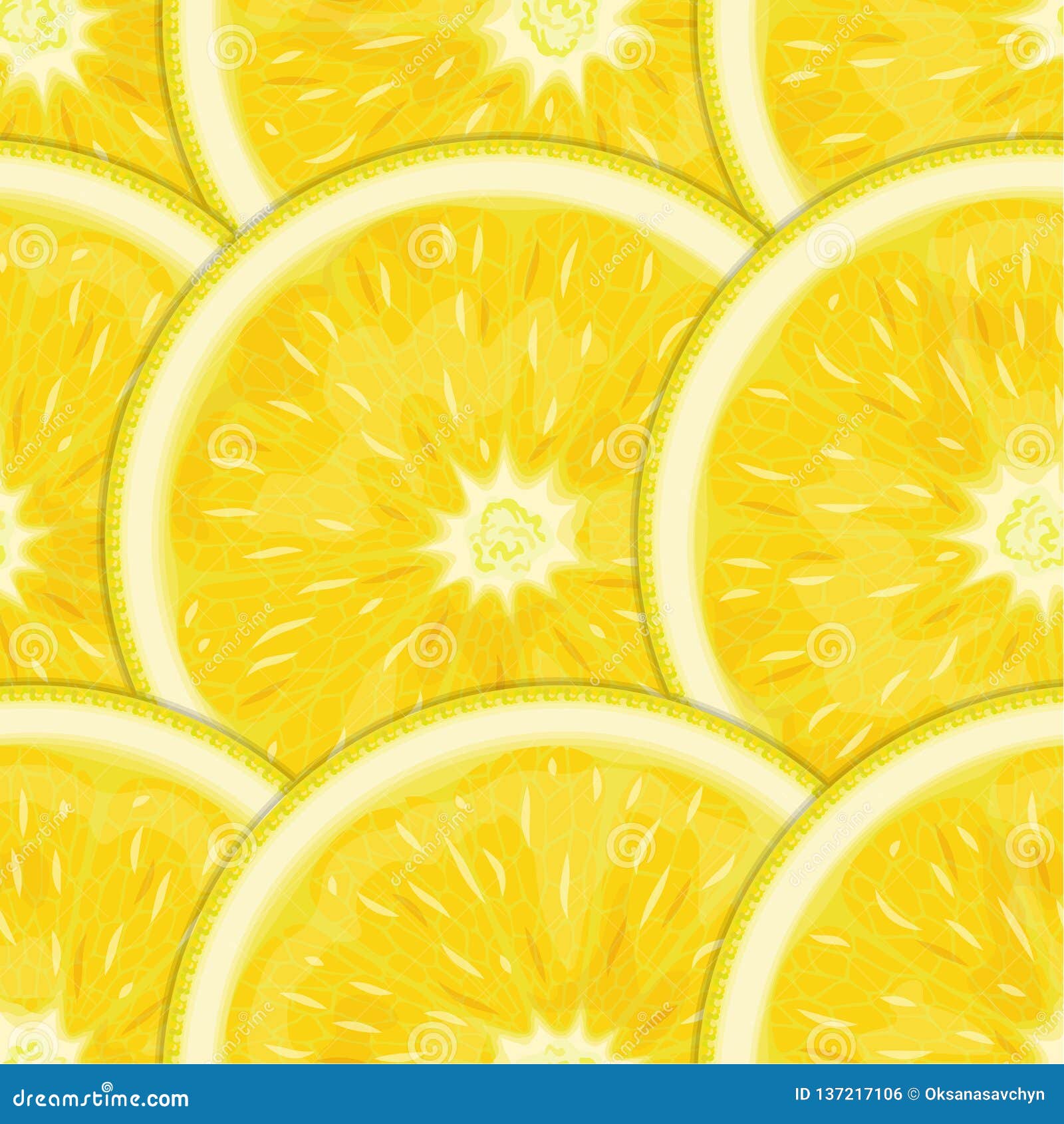 Lemon Slices Seamless Texture Stock Vector - Illustration of freshness ...