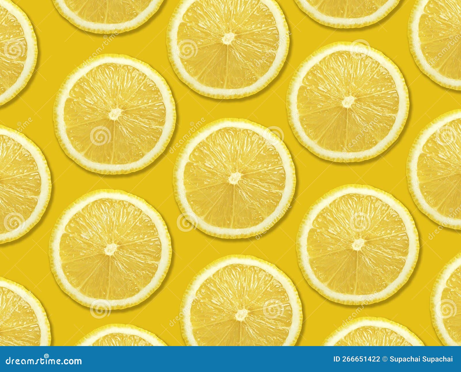 Lemon Slices Texture on Yellow Background Stock Photo - Image of health ...