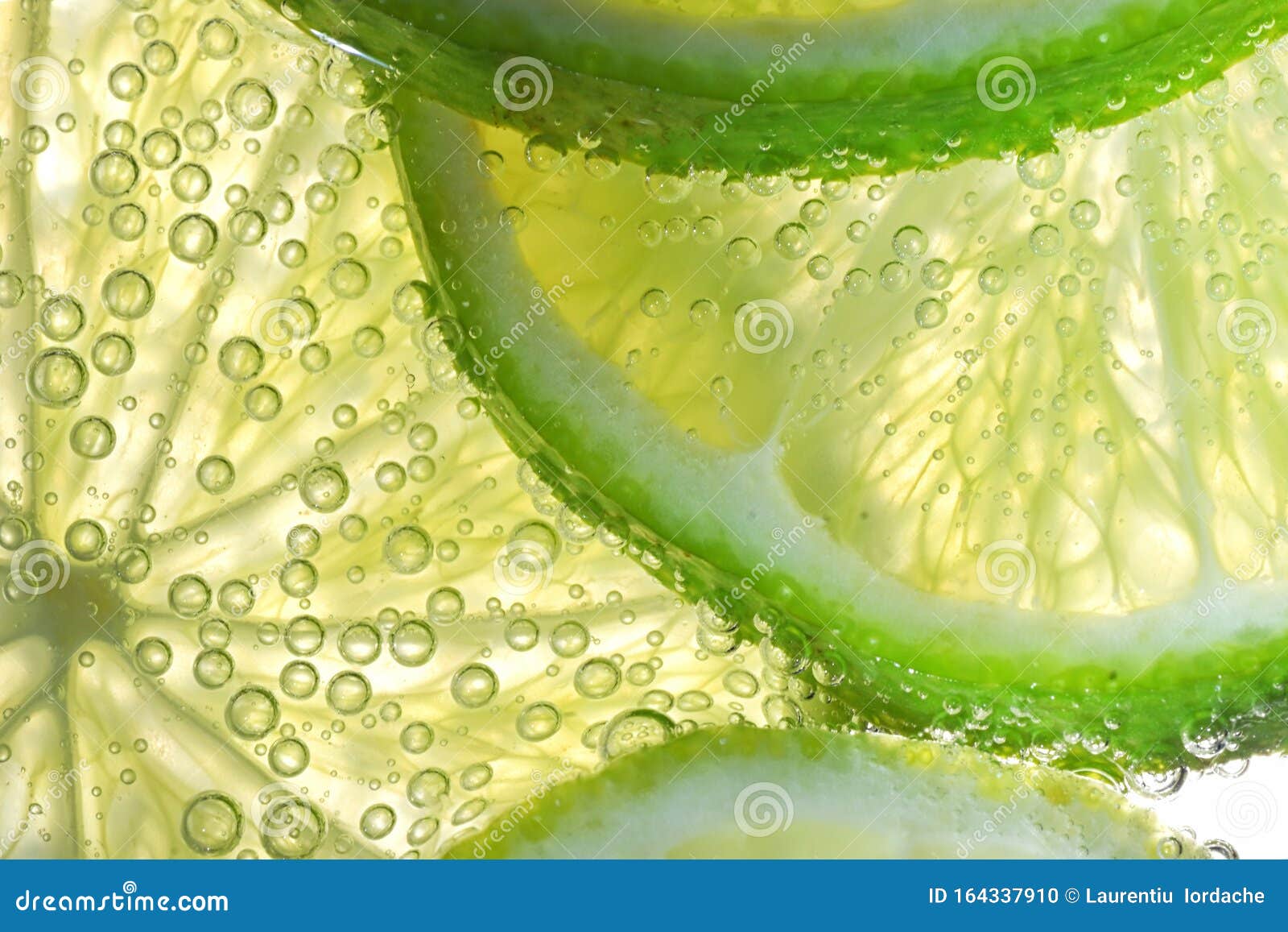 Lemon Slices in Water with Bubbles Stock Photo - Image of juicy, drop ...