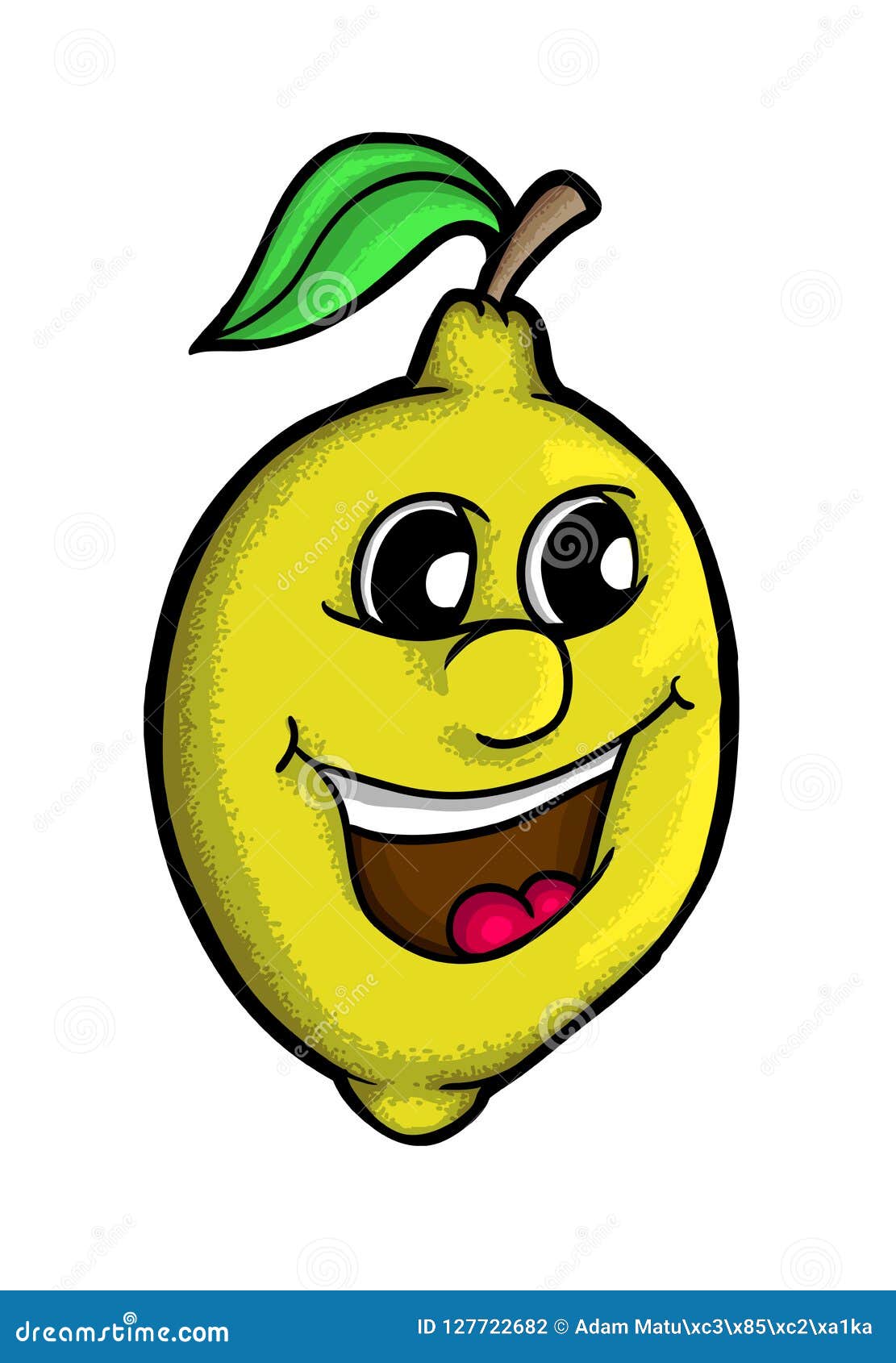 Lemon Smile Emoticon Cartoon Set Character. Different Moods Lemon ...