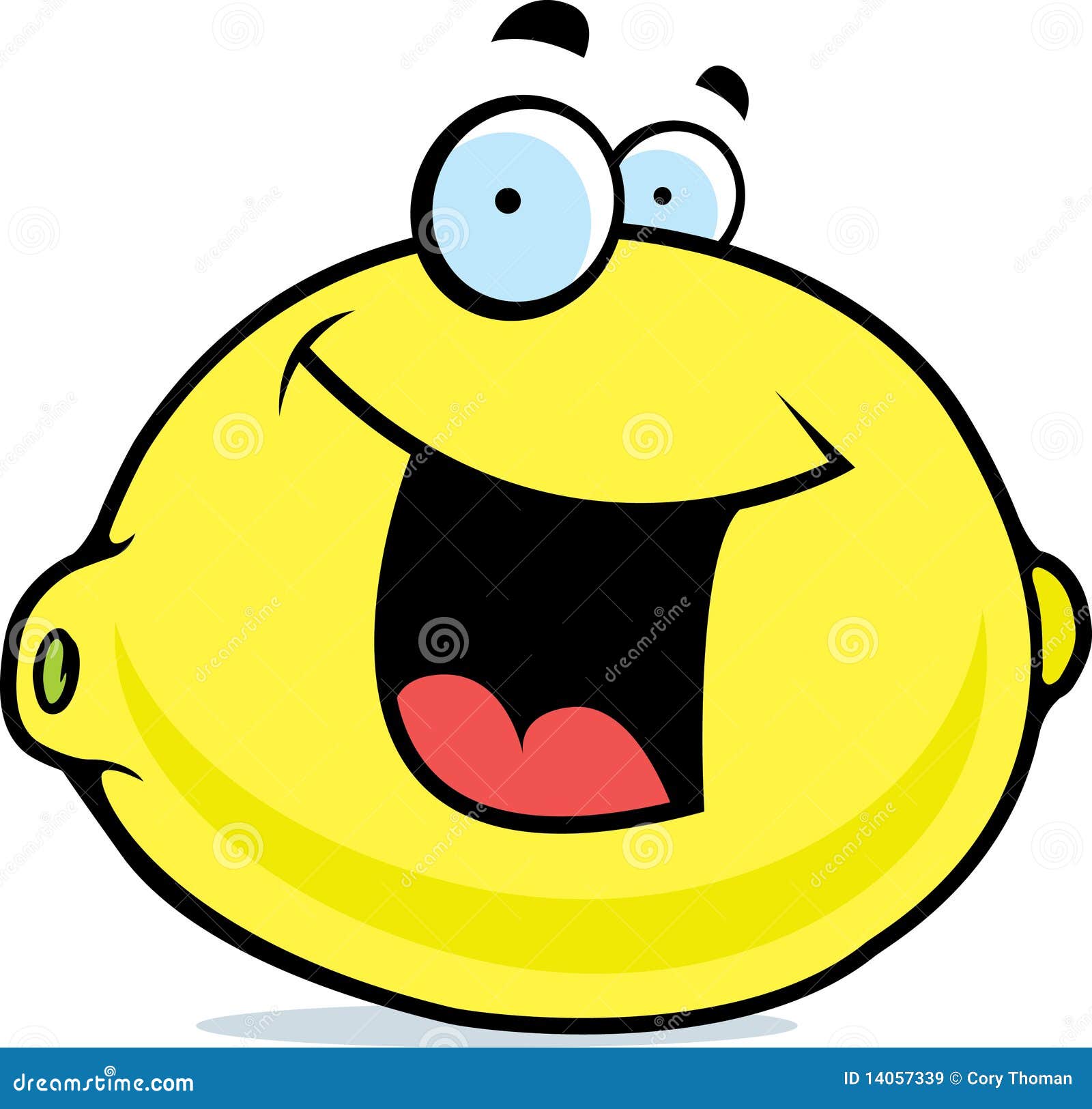 Lemon Smiling stock vector. Illustration of cartoon, smiling - 14057339