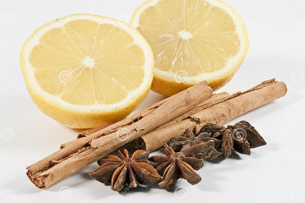Lemon and spice stock image. Image of lemon, star, cinnamon - 14142607