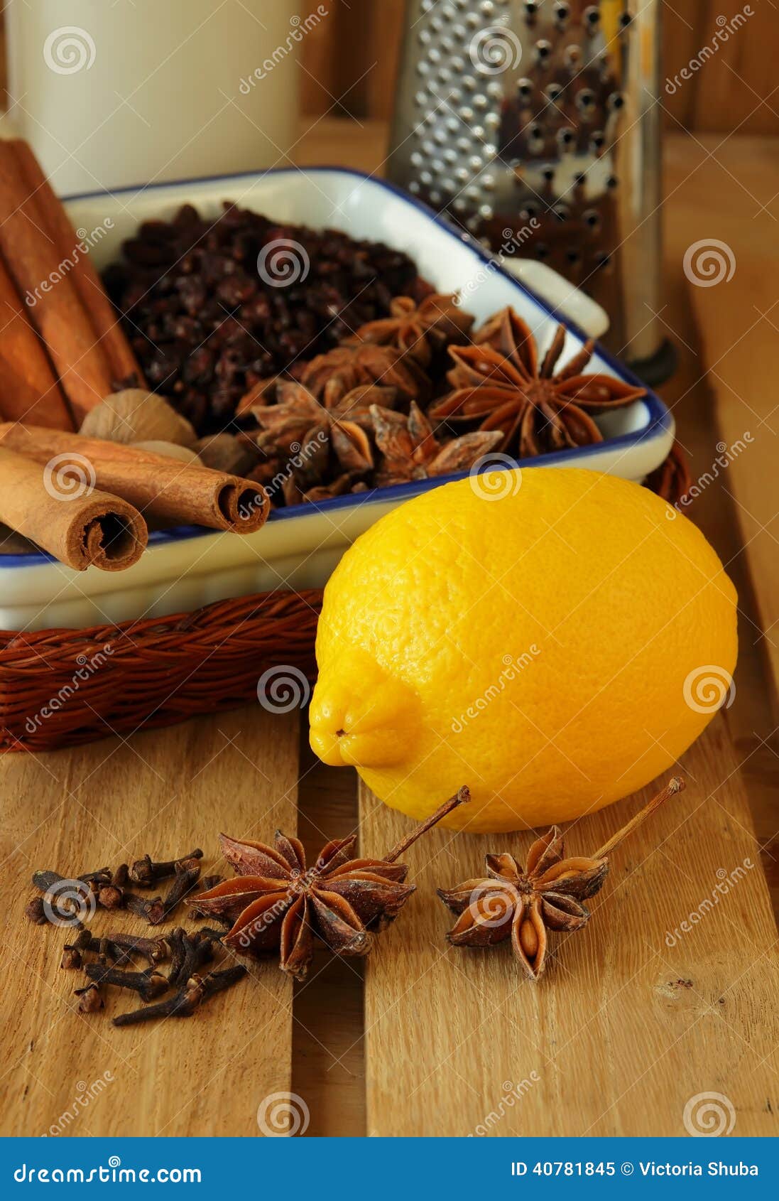Lemon and spices stock image. Image of dessert, cooking - 40781845