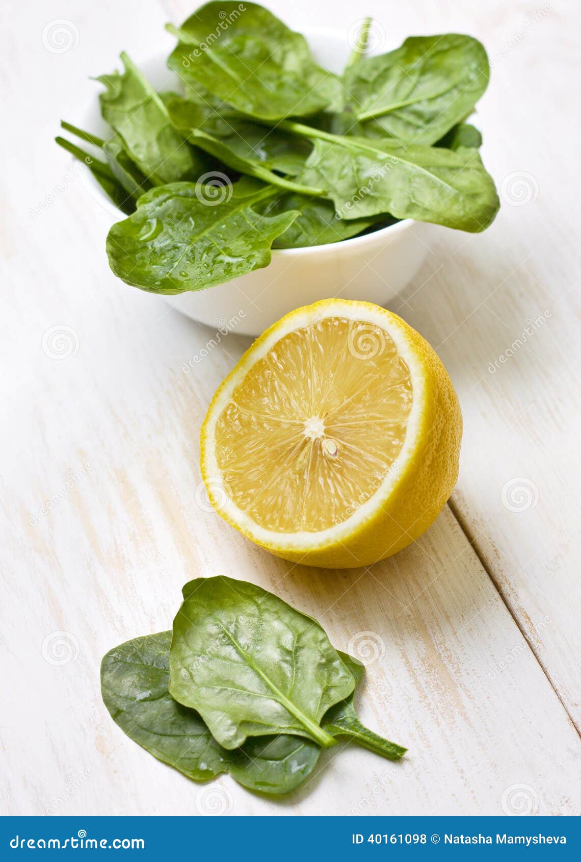 Lemon and spinach stock photo. Image of background, bowl - 40161098