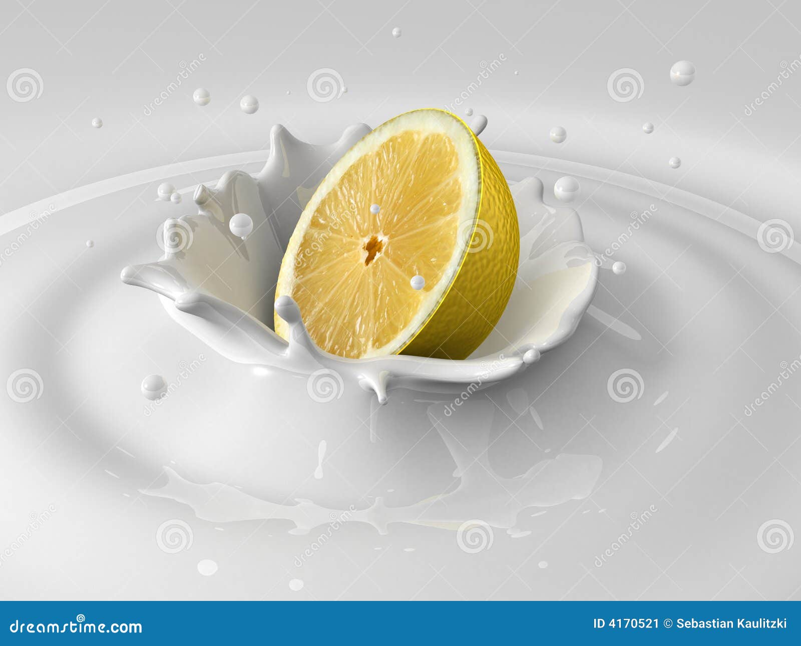 Lemon splash stock illustration. Illustration of close - 4170521