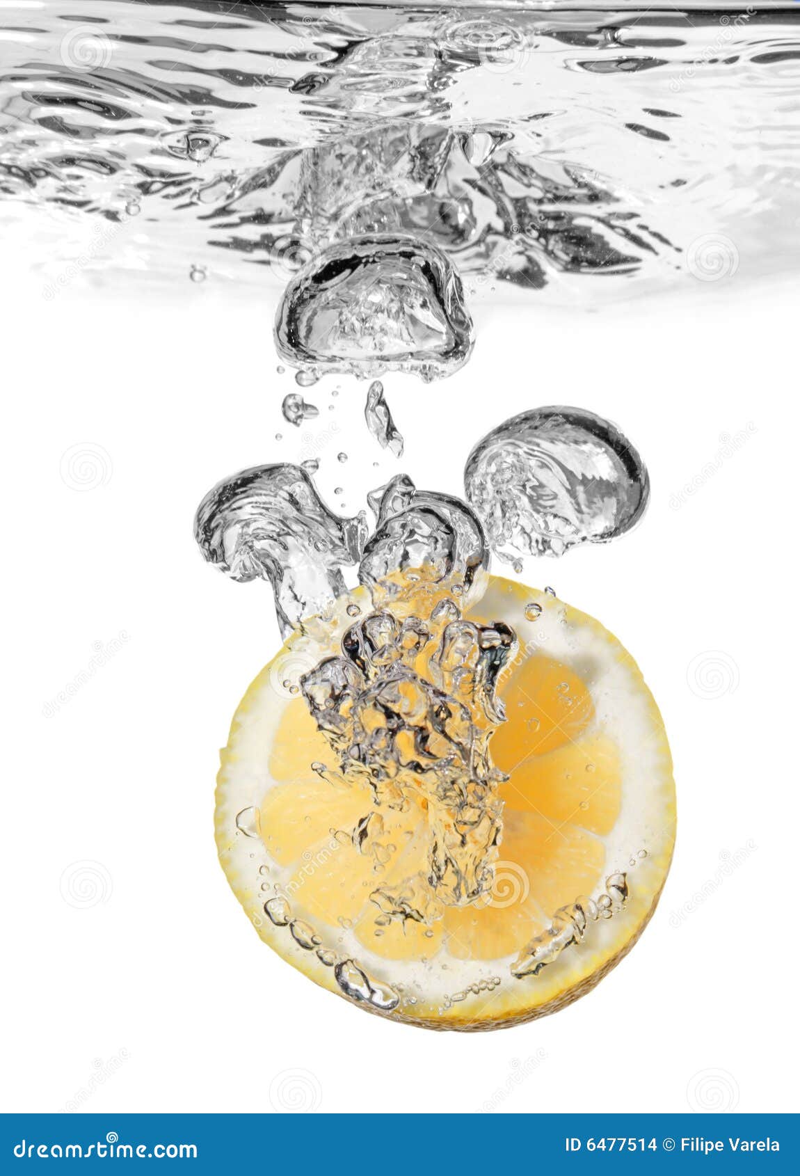 Lemon splash in water stock photo. Image of aqueous, bubble - 6477514
