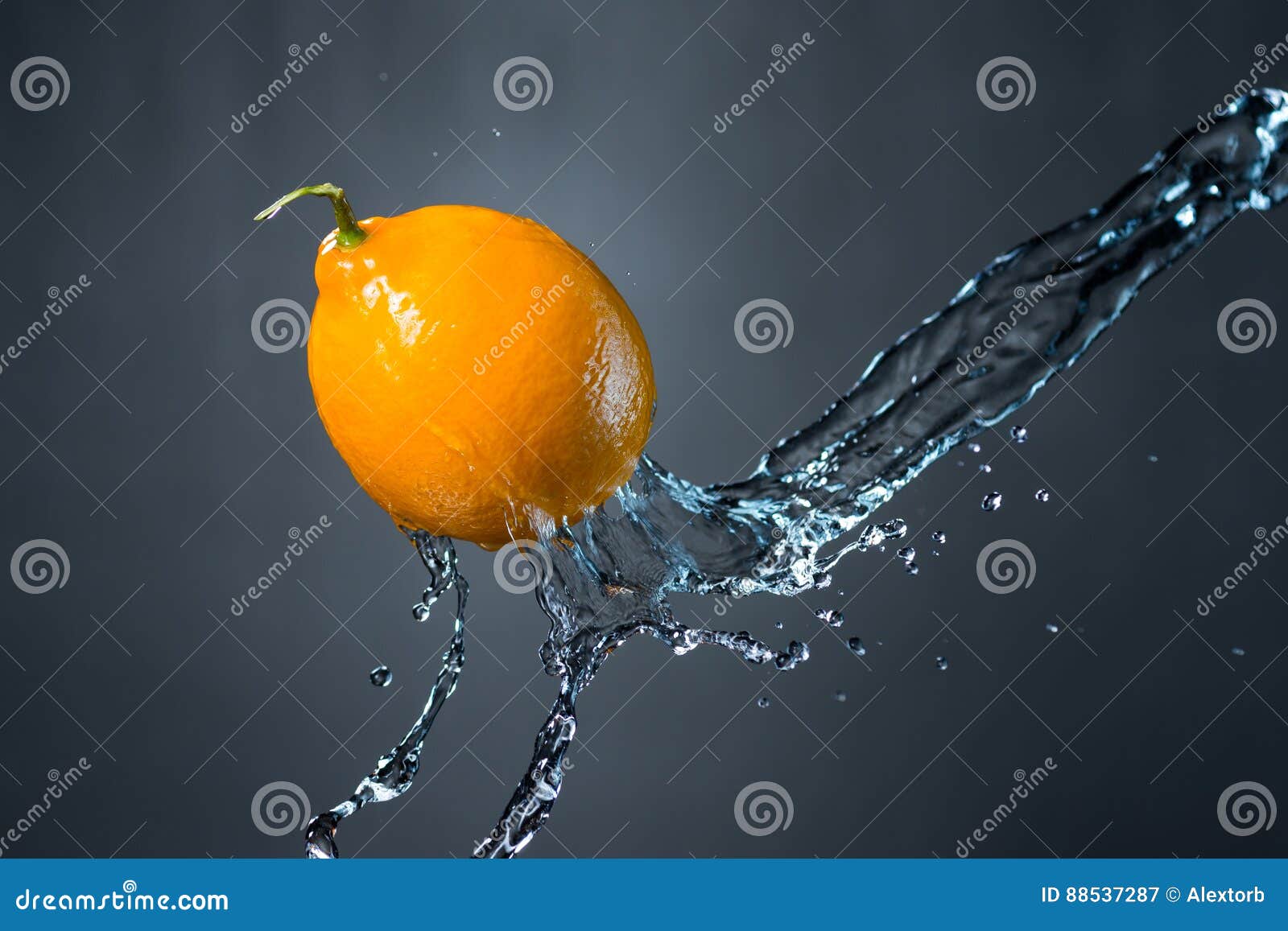 Lemon and splash of water stock image. Image of closeup - 88537287