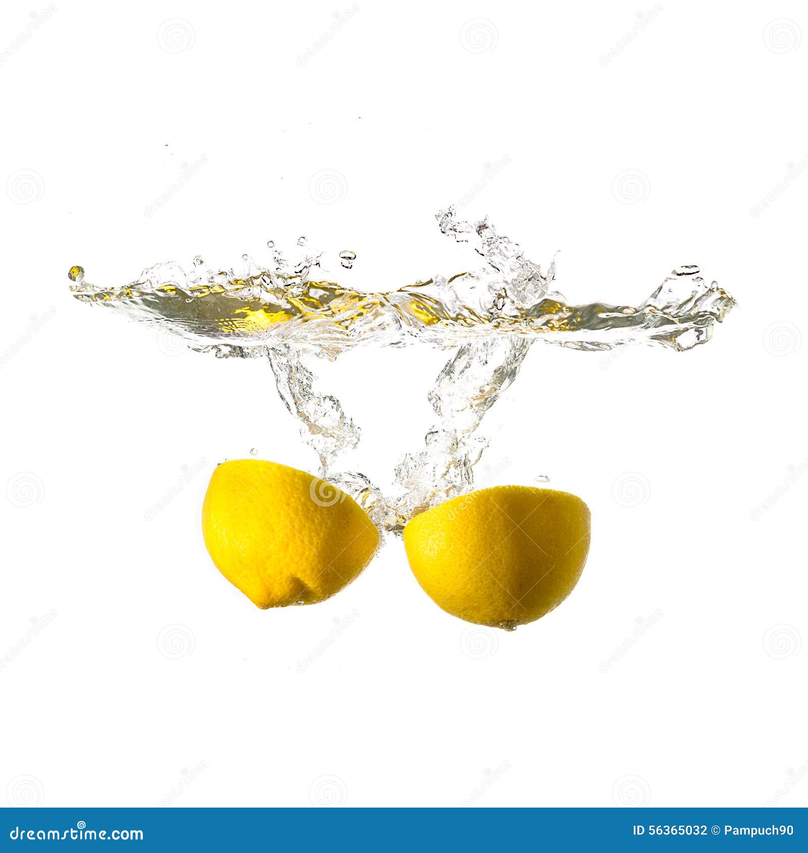 Lemon Splash on Water, Isolated Stock Photo - Image of abstract, drinks ...
