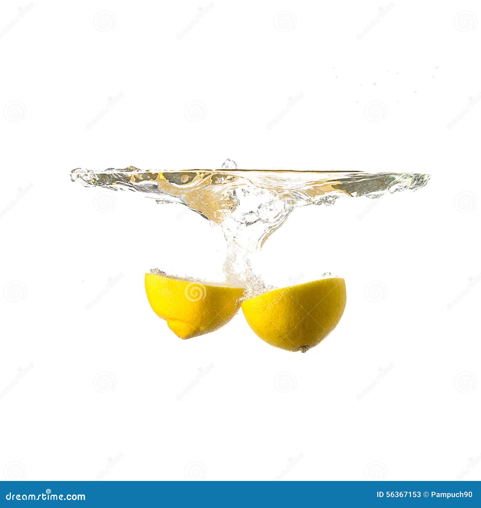 Lemon Splash on Water, Isolated Stock Image - Image of drop, abstract ...