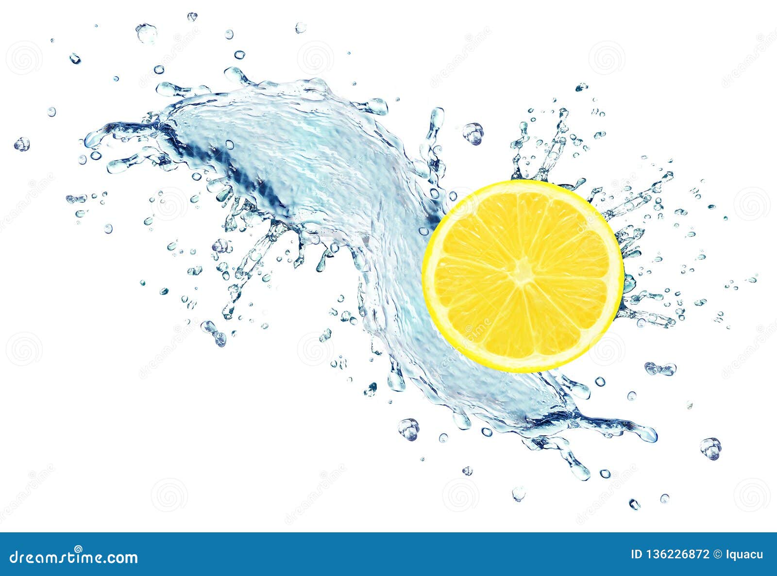 Lemon splash water stock photo. Image of citrus, healthy - 136226872