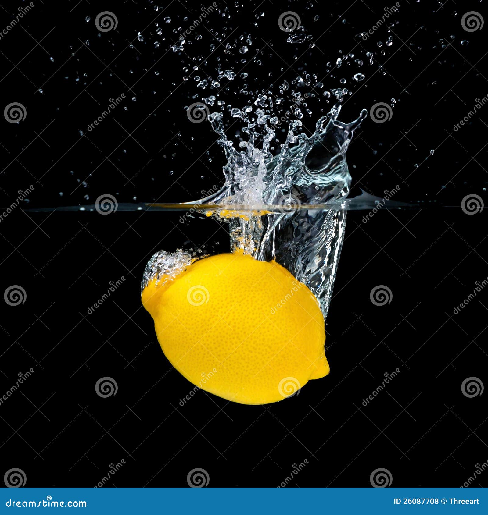 Lemon Splashing stock photo. Image of lemon, clear, healthy - 26087708