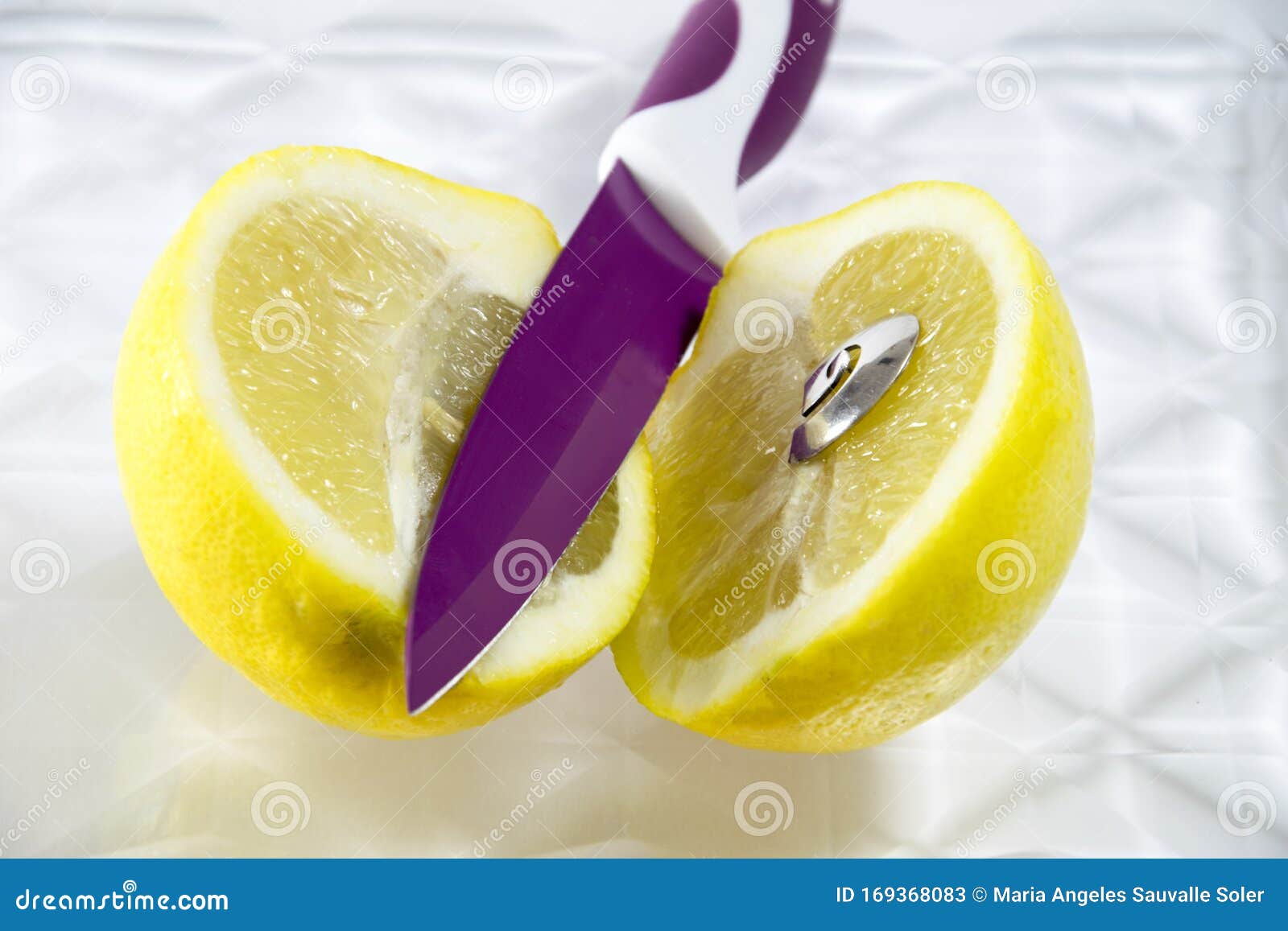 Lemon split. stock image. Image of parts, juicy, cooking - 169368083