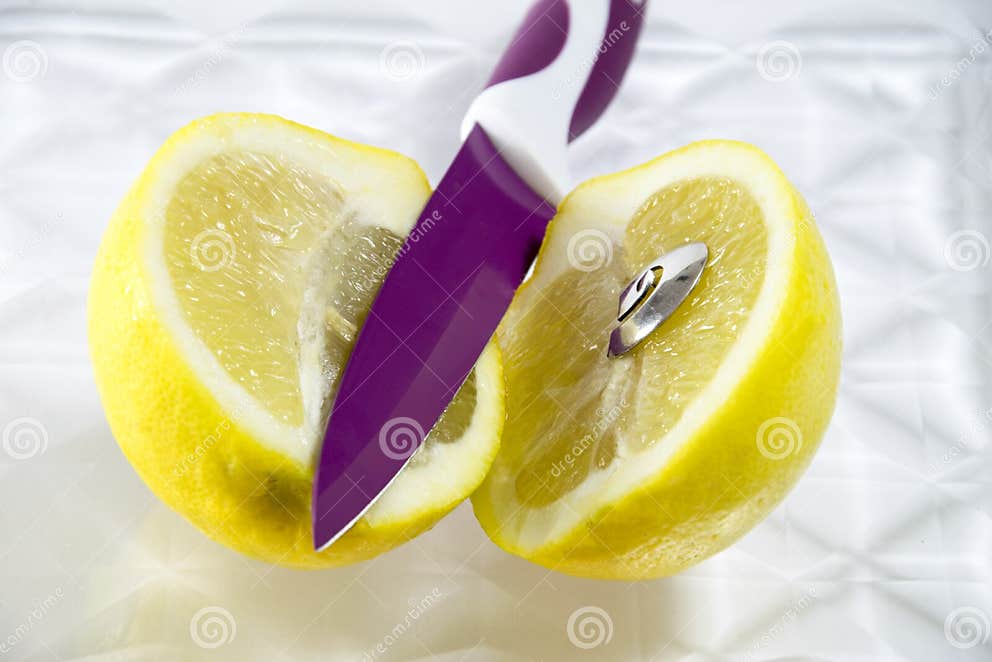 Lemon split. stock image. Image of parts, juicy, cooking - 169368083