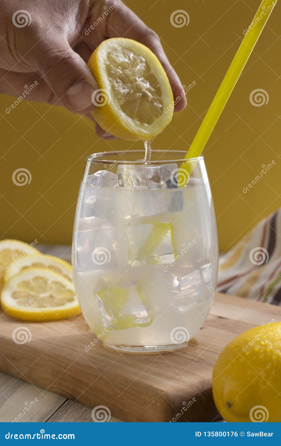 Lemon Squeezed for Lemonade Stock Photo - Image of beverage, healthy ...