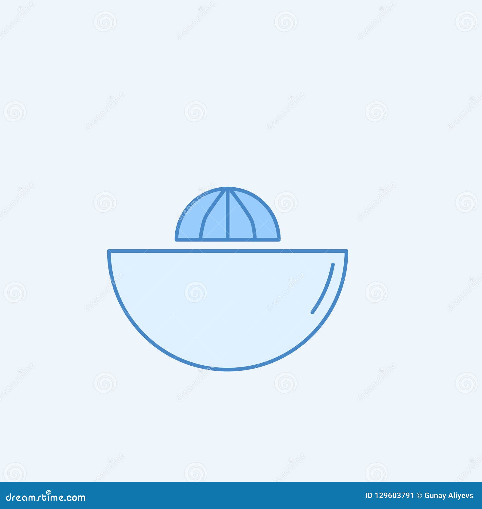 Lemon Squeezer 2 Colored Line Icon. Simple Blue and White Element ...