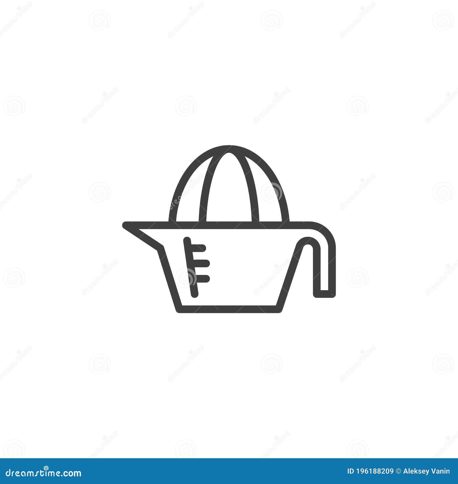 Lemon squeezer line icon stock vector. Illustration of line - 196188209